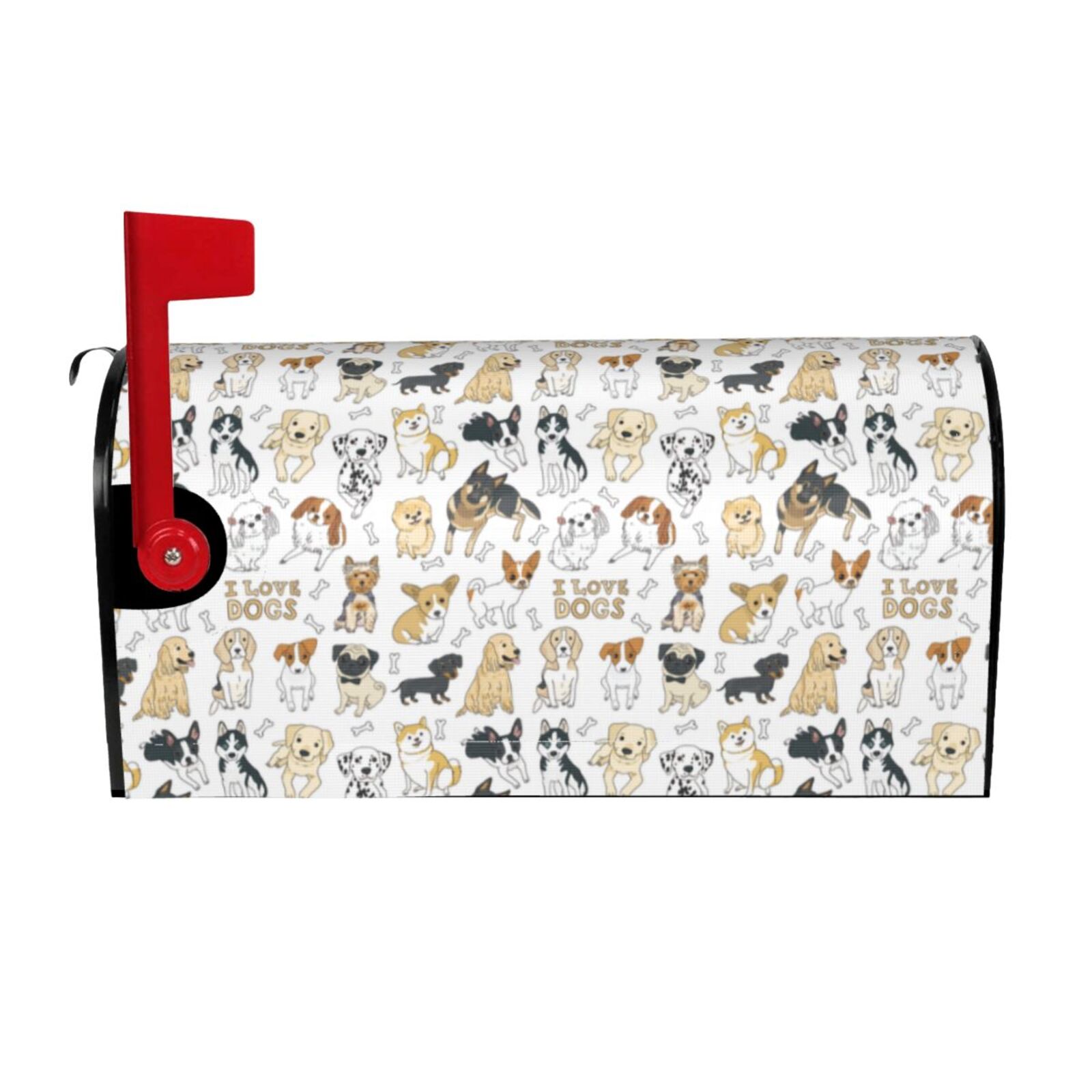 Junzan I Love Dogs Pattern Mailbox Covers,Magnetic Mailbox Waterproof ...