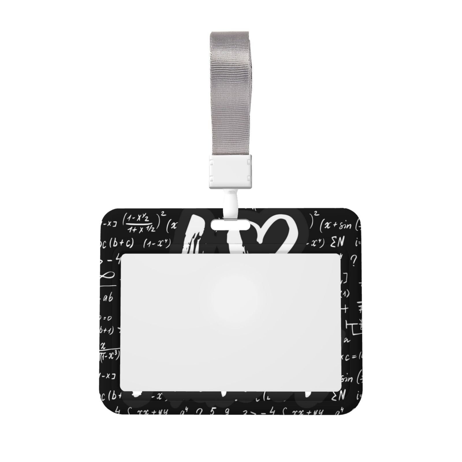 Junzan I Love Math Id Badge Holder With Windows Key Card Work Badge ...