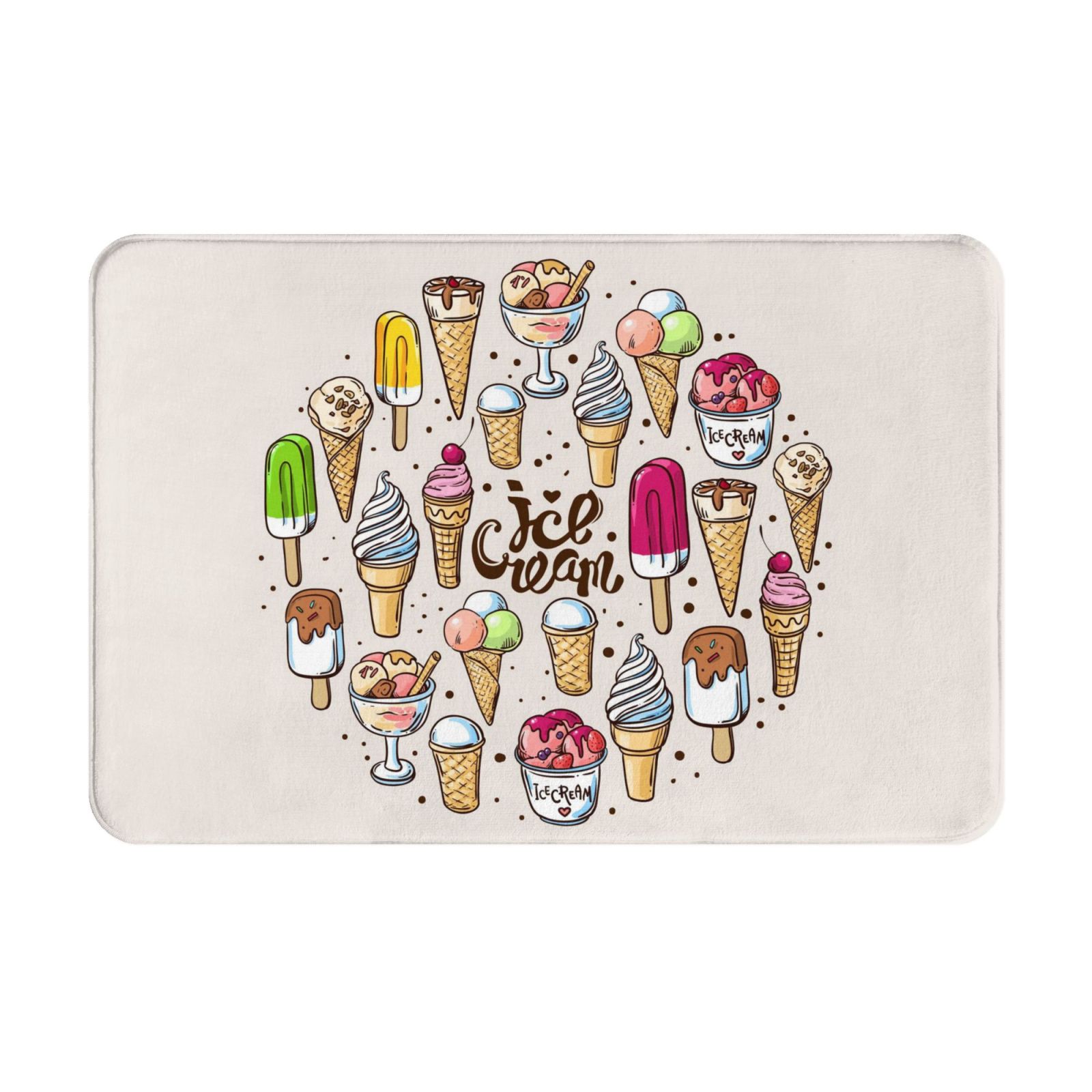 Junzan Ice Cream Custom Funny Welcome Doormat Personalized Door Mats ...