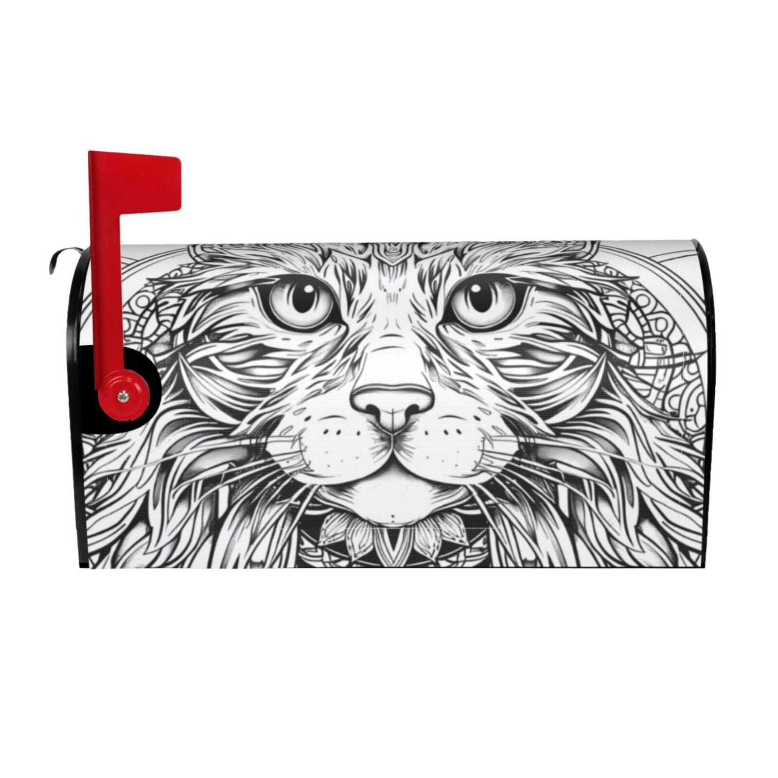 Junzan Intricate Cat Mandala Pattern Mailbox Covers,Magnetic Mailbox ...