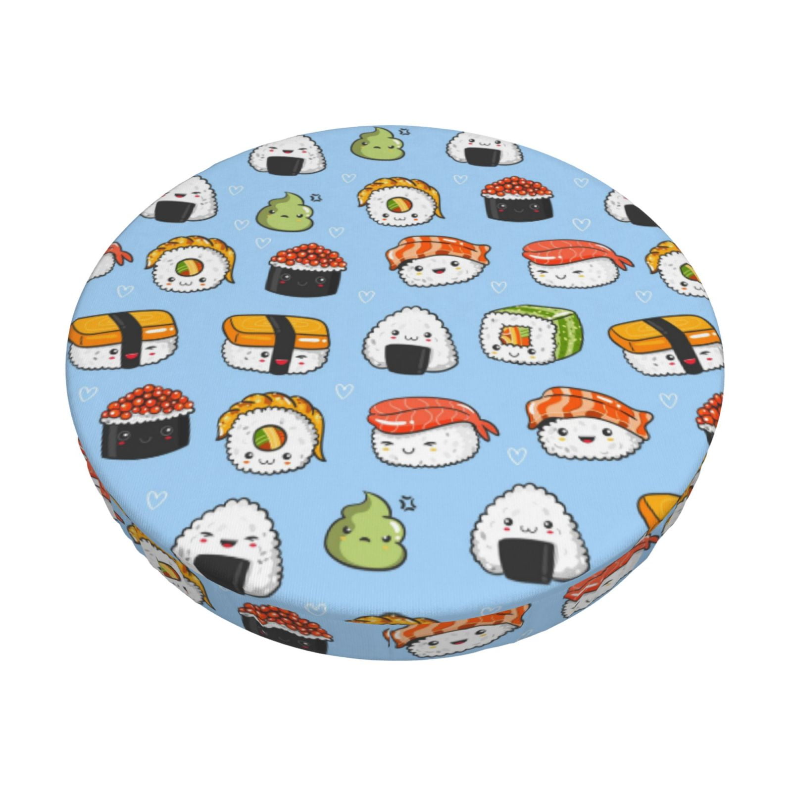 Junzan Kawaii Sushi Bar Stool Cover Round Seat Cushion With Elastic ...