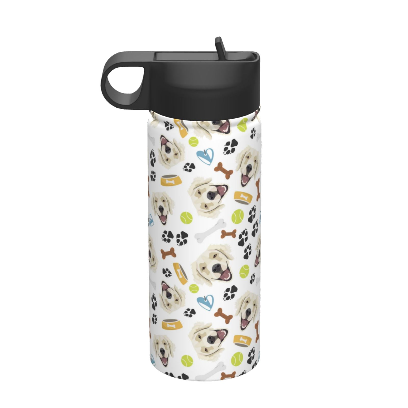 Junzan Labrador Retriever Dog Pattern Stainless Steel Sports Water Cup ...