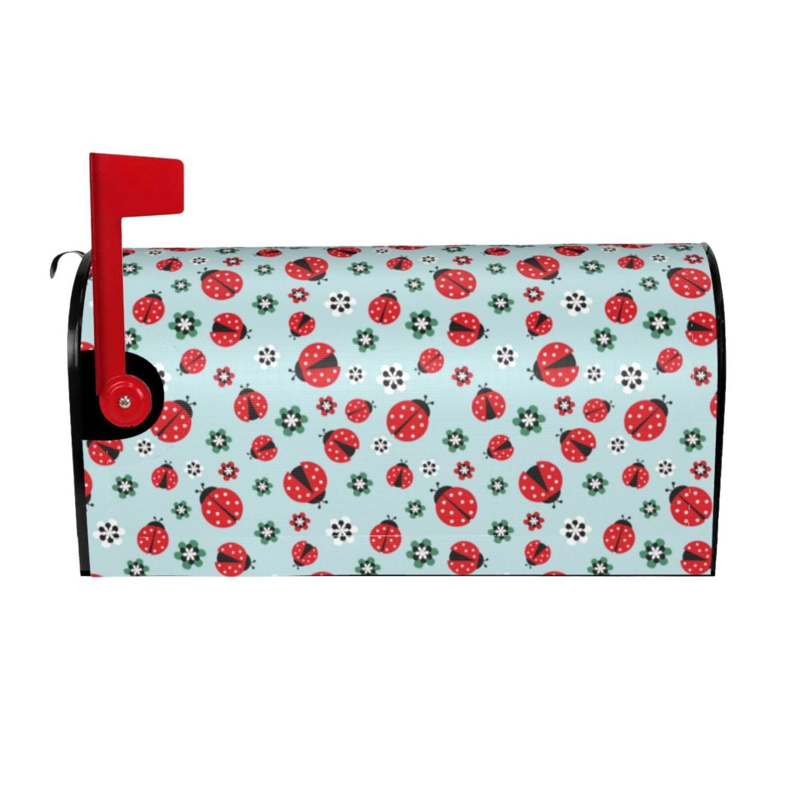 Junzan Ladybugs And Flowers 1 Pattern Mailbox Covers,Magnetic Mailbox ...