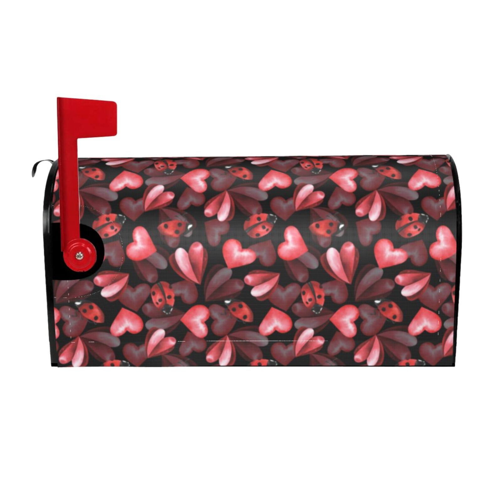 Junzan Ladybugs and Red Hearts Pattern Mailbox Covers,Magnetic Mailbox ...