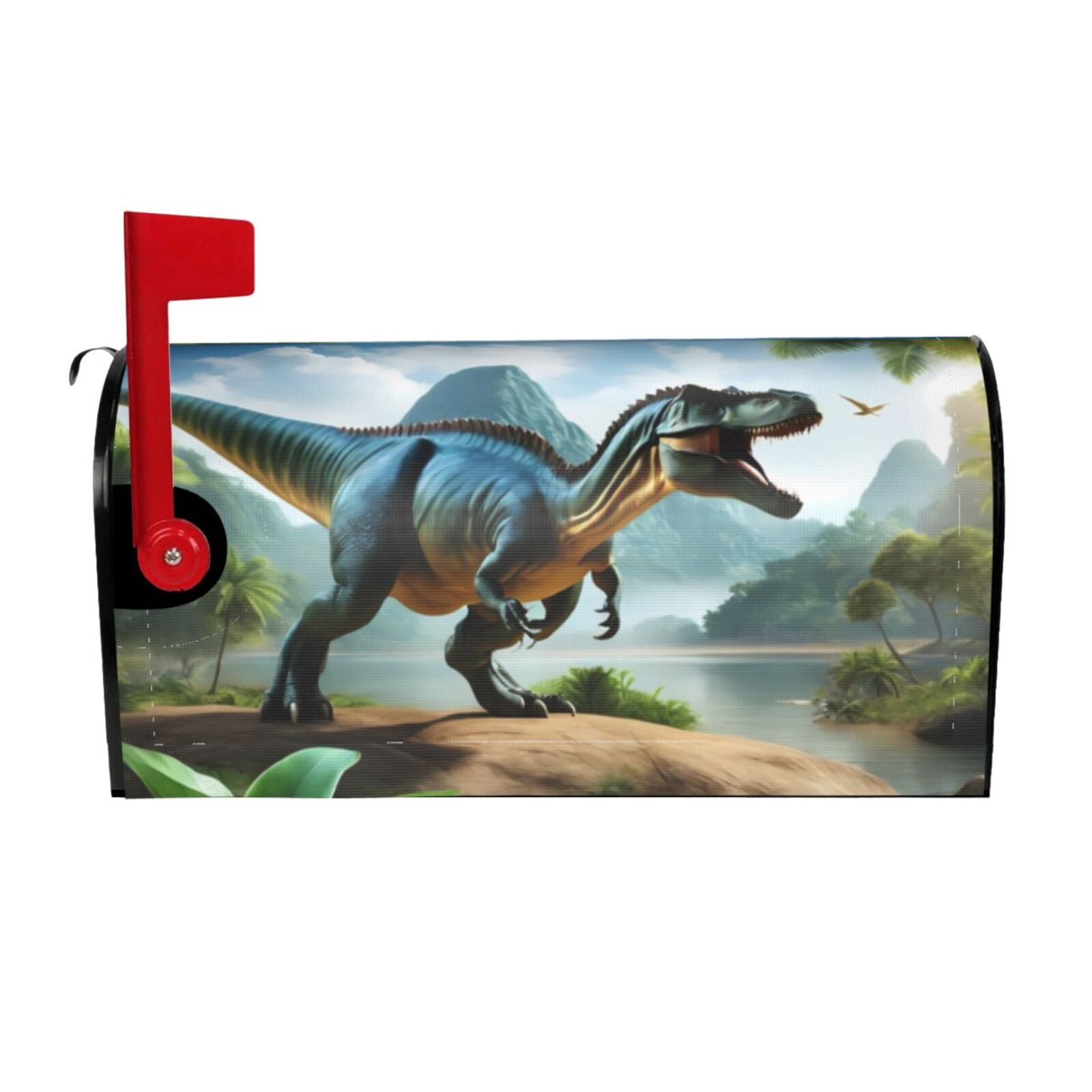 Junzan Lake Forest Dinosaur A Pattern Mailbox Covers,Magnetic Mailbox ...