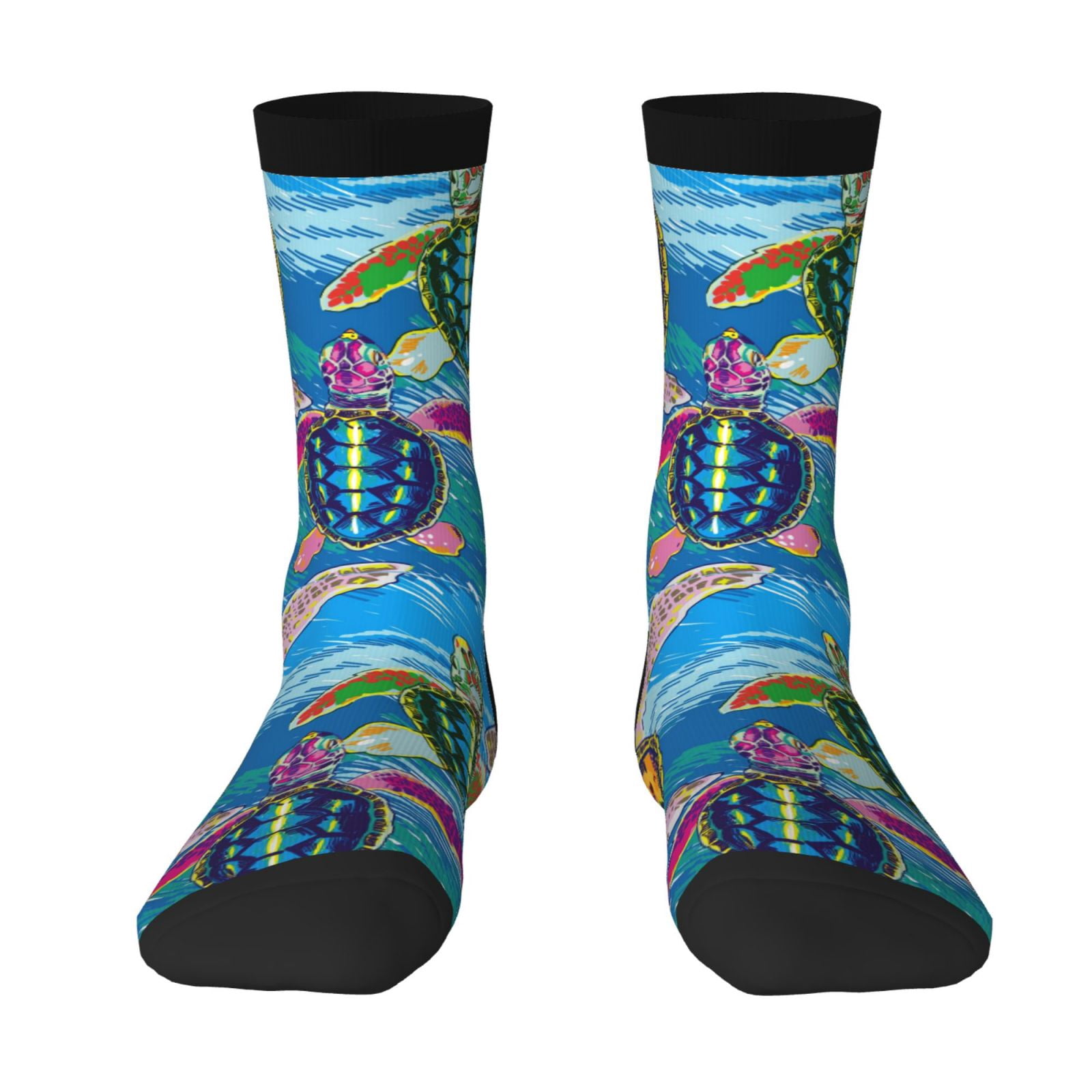 Junzan Little Sea Turtles Mens Funny Socks For Men Women Colorful Fun ...