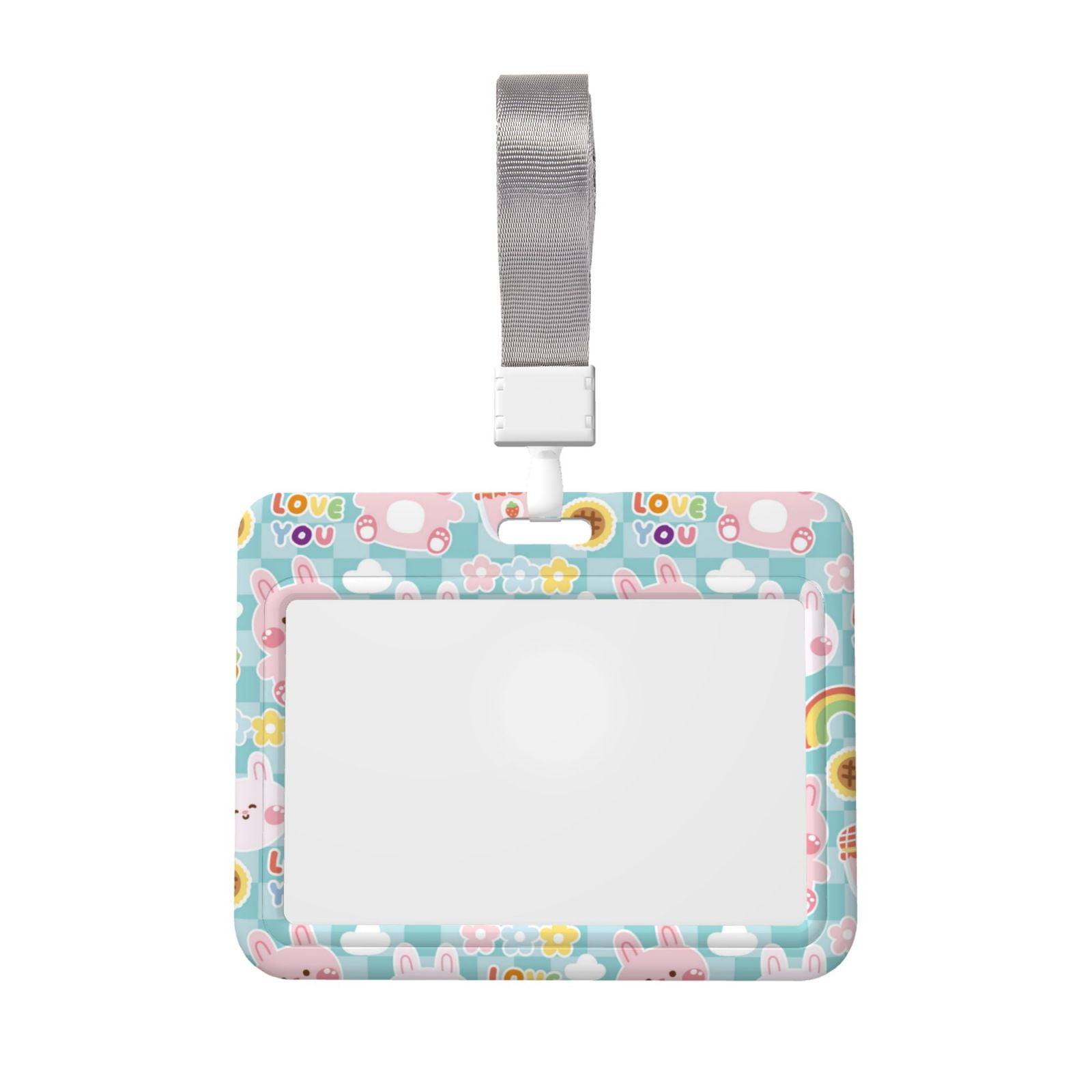 Junzan Love You Rabbit ID Badge Holder with Windows Key Card Work Badge ...