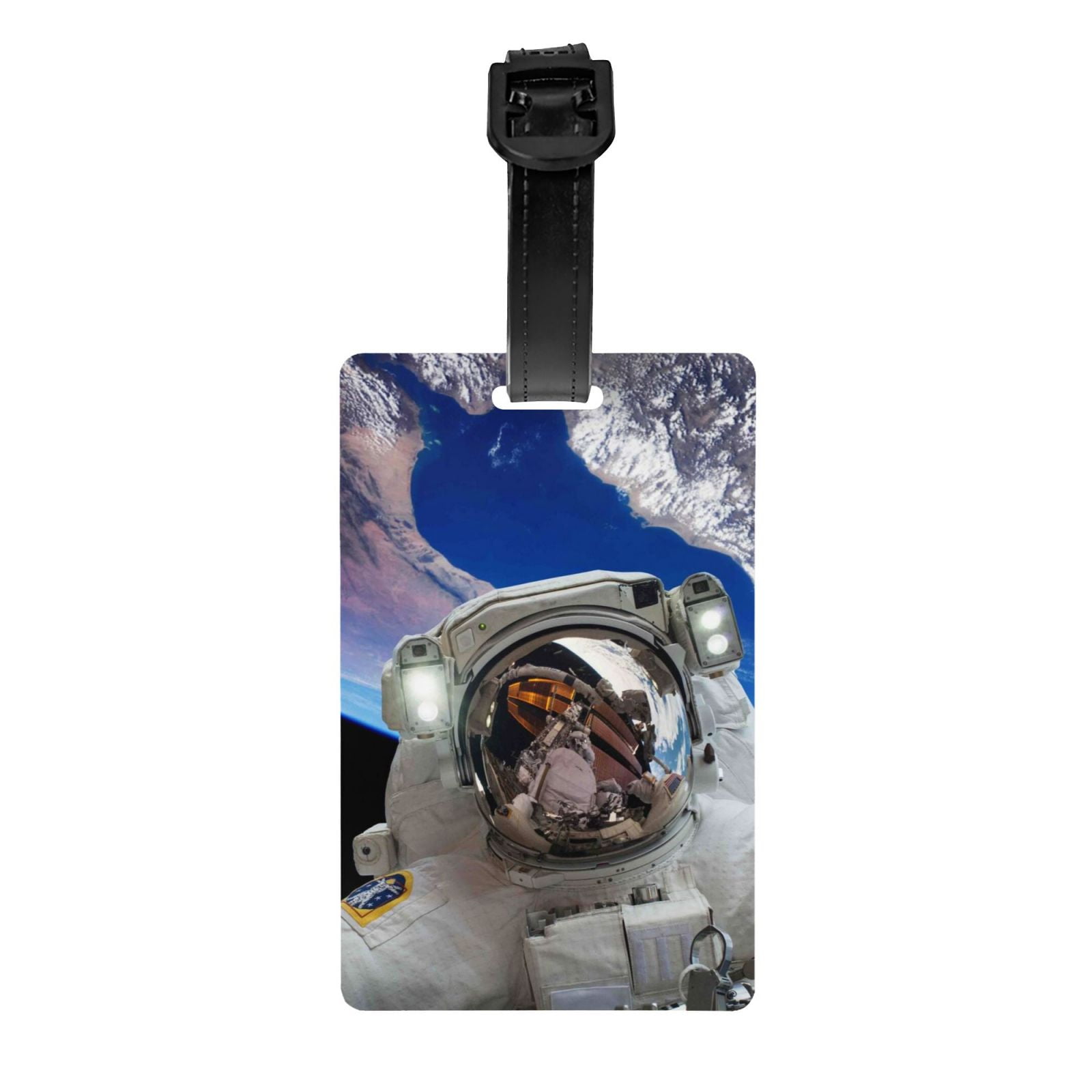 Junzan Luggage Tag For Suitcase Astronaut In Outer Space Print Luggage ...