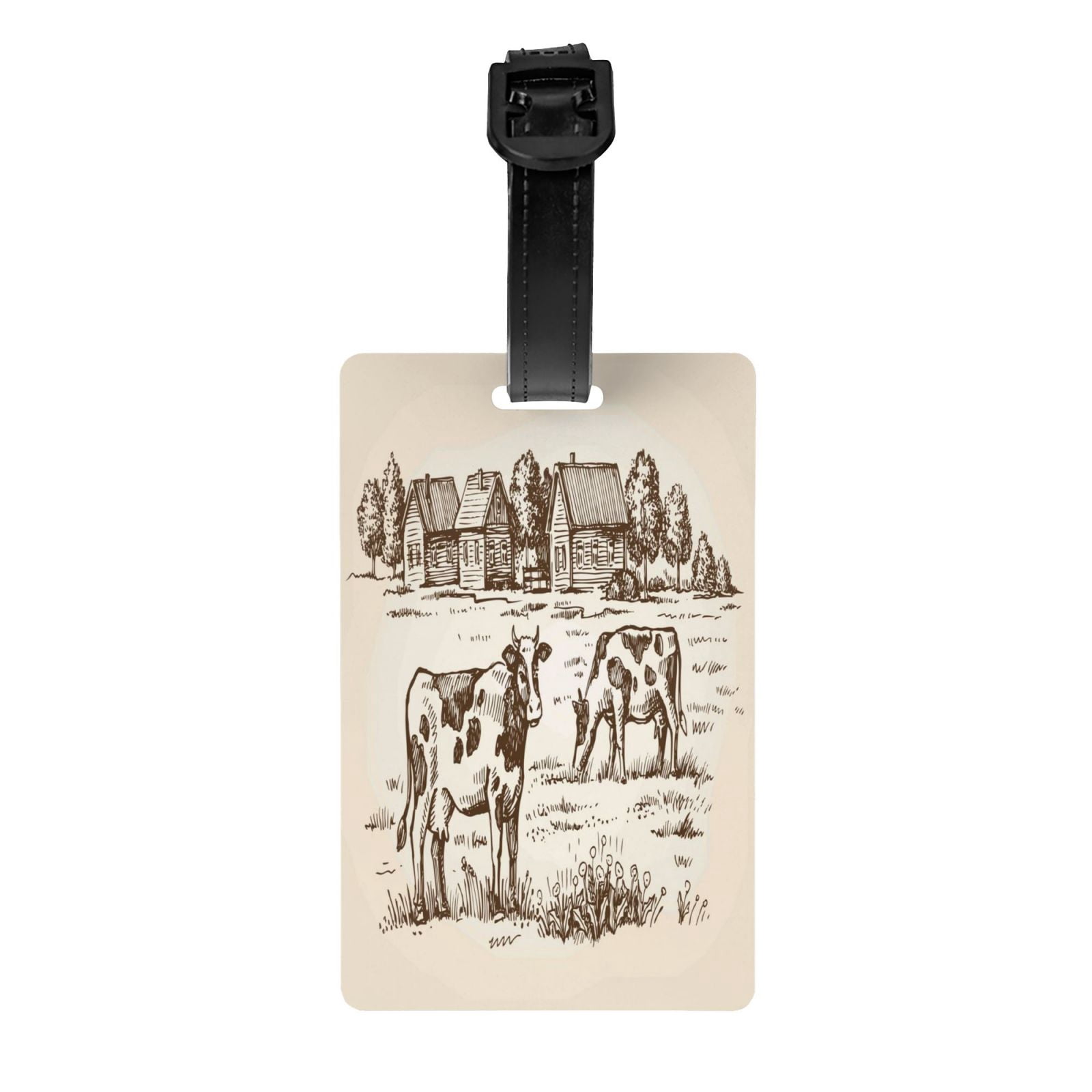 Junzan Luggage Tag For Suitcase Cows On The Farm Print Luggage Tag With ...