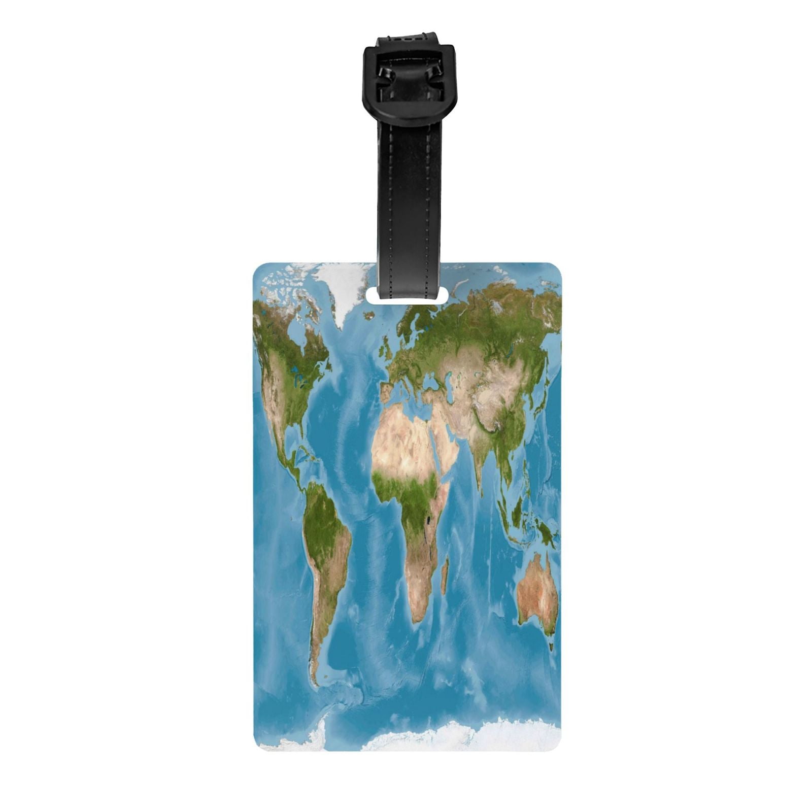 Junzan Luggage Tag For Suitcase Earth View World Map Print Luggage Tag ...