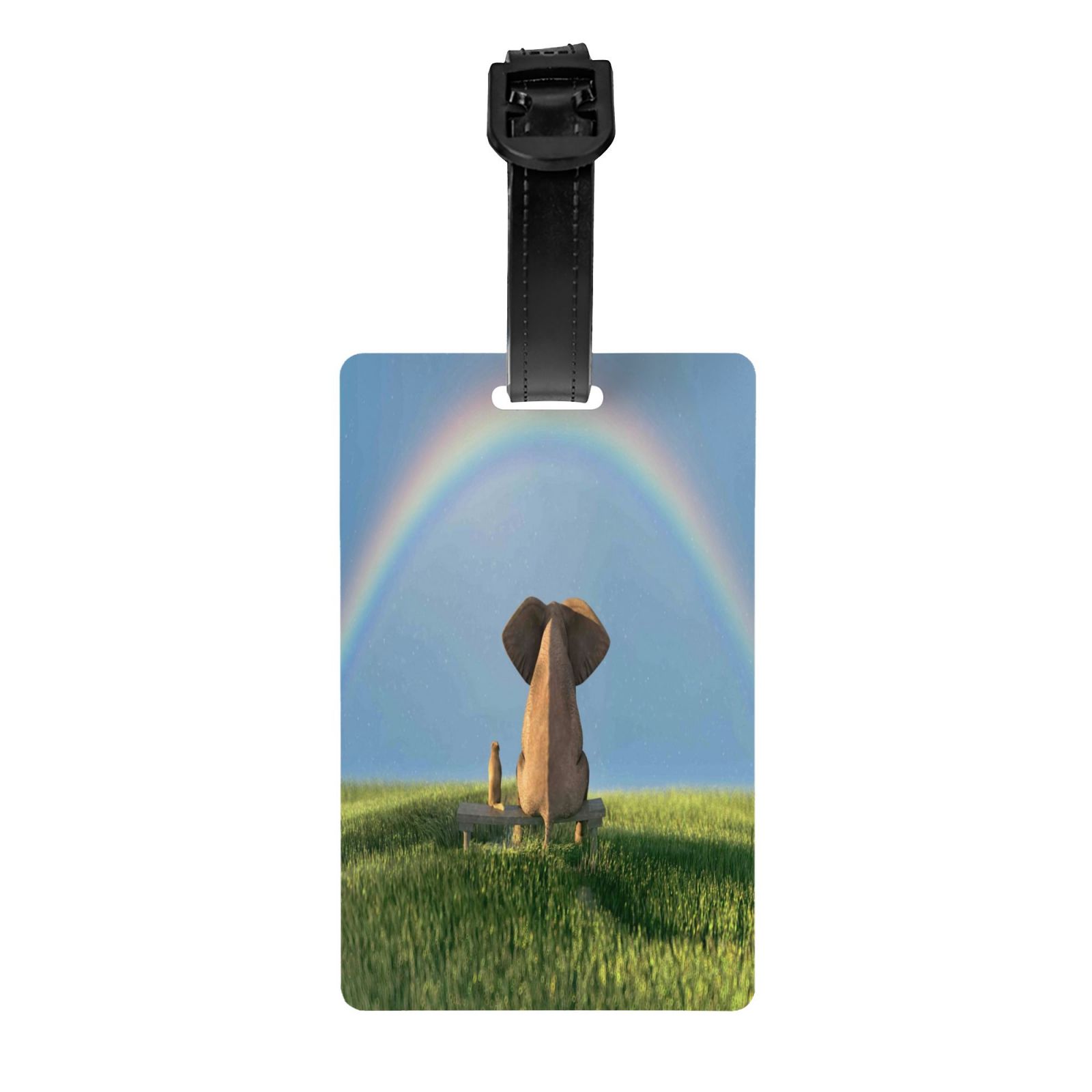 Junzan Luggage Tag For Suitcase Elephant Dog Sitting Print Luggage Tag ...