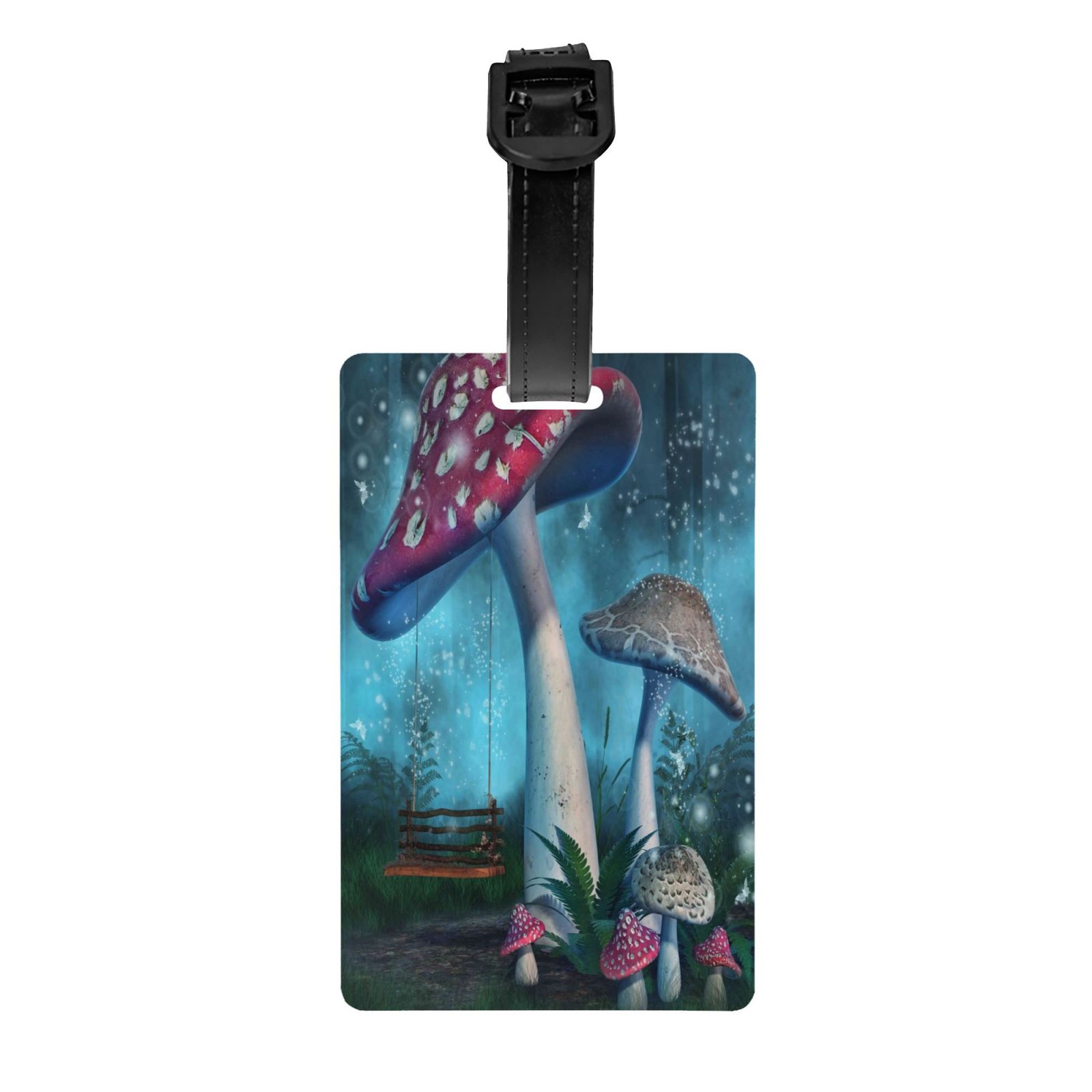 Junzan Luggage Tag For Suitcase Fantasy Mushrooms Print Luggage Tag ...