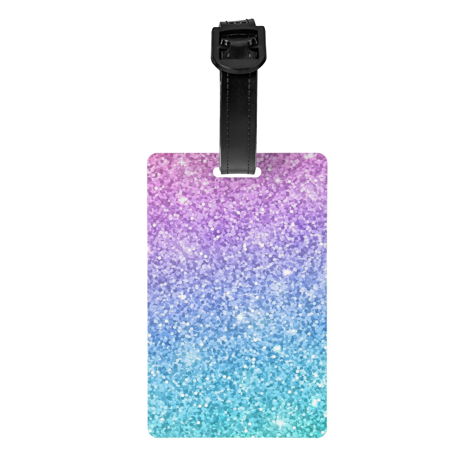 Junzan Luggage Tag For Suitcase Multicolor Glitter Print Luggage Tag ...