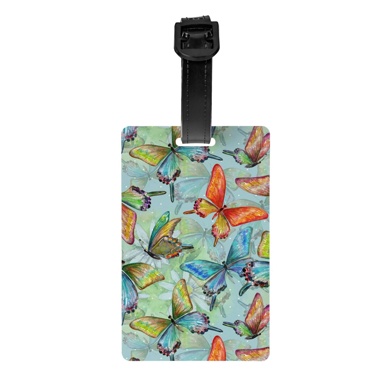 Junzan Luggage Tag For Suitcase Retro Flying Butterflies Print Luggage ...