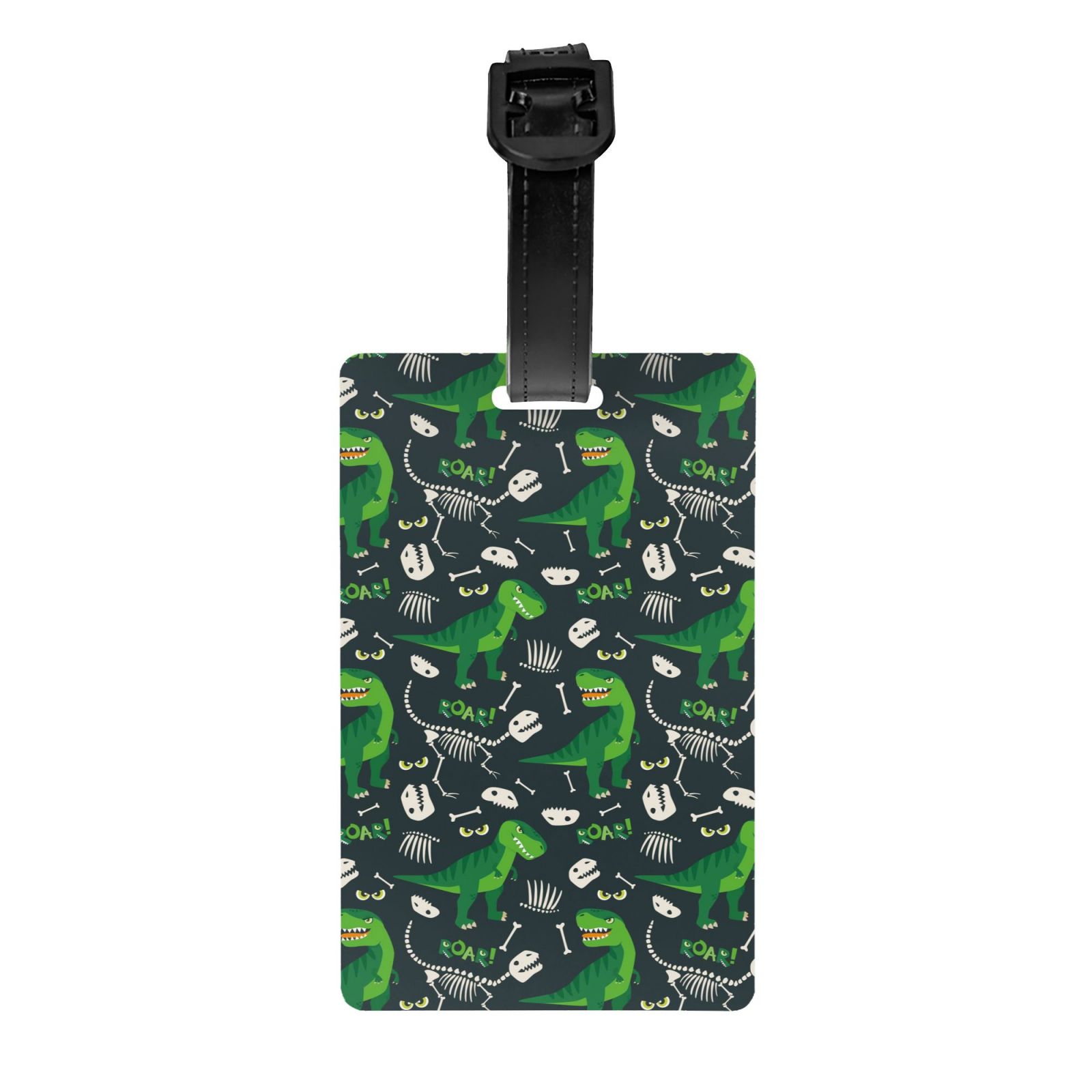 Junzan Luggage Tag For Suitcase T Rex And Dinosaur Bone Print Luggage ...