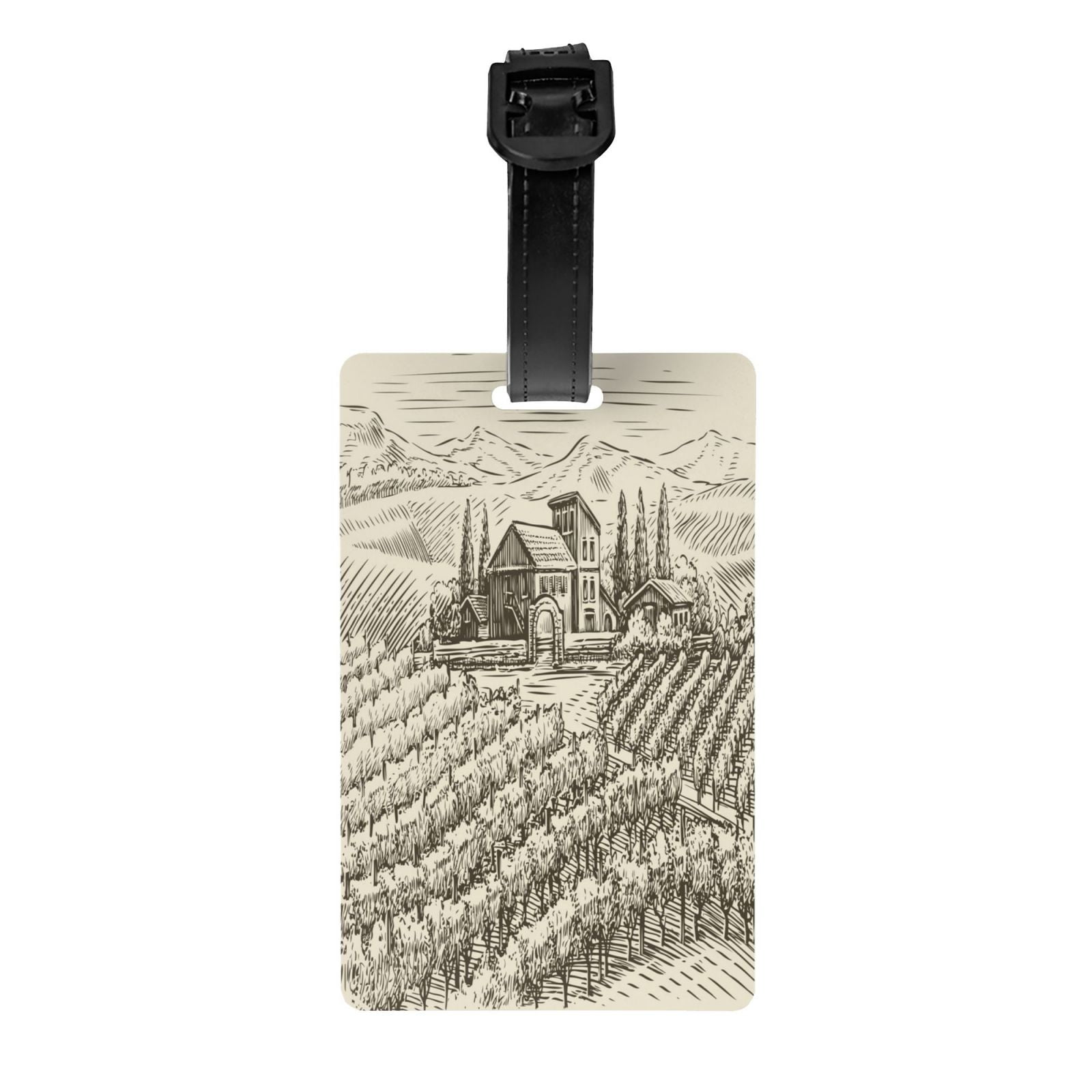 Junzan Luggage Tag For Suitcase Vineyard Landscape Print Luggage Tag ...