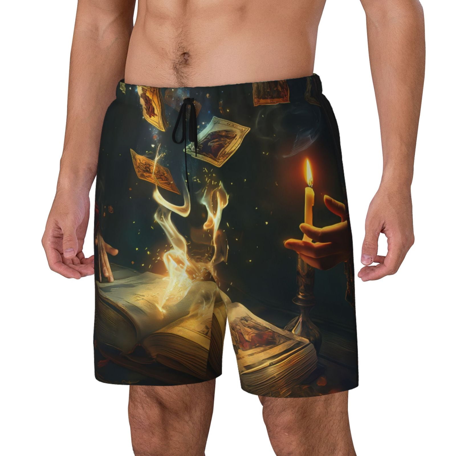 Junzan Magical Tarot Reading Print Swim Trunks Men Swim Shorts with ...