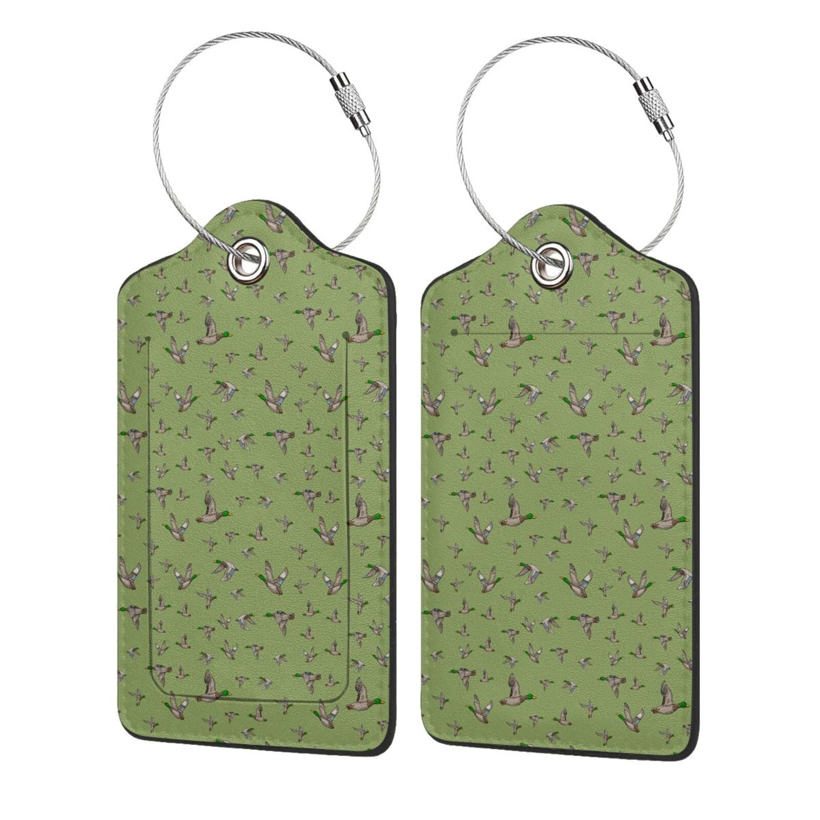 Junzan Mallard Duck for Luggage Tags,Leather Luggage Tags for Suitcases ...