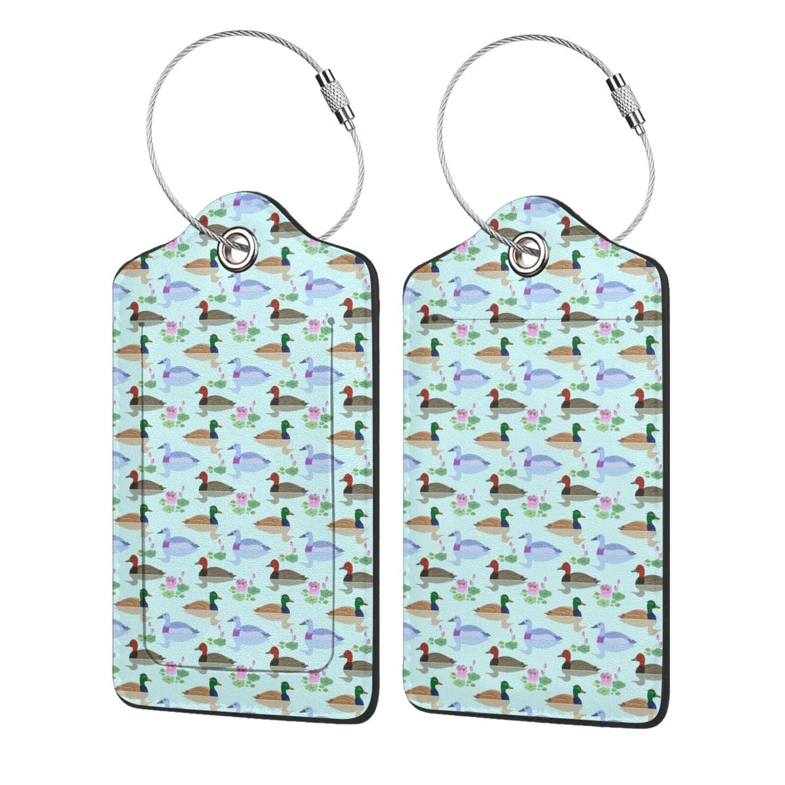 Junzan Mallard Duck Of Lotus Flowers for Luggage Tags,Leather Luggage ...