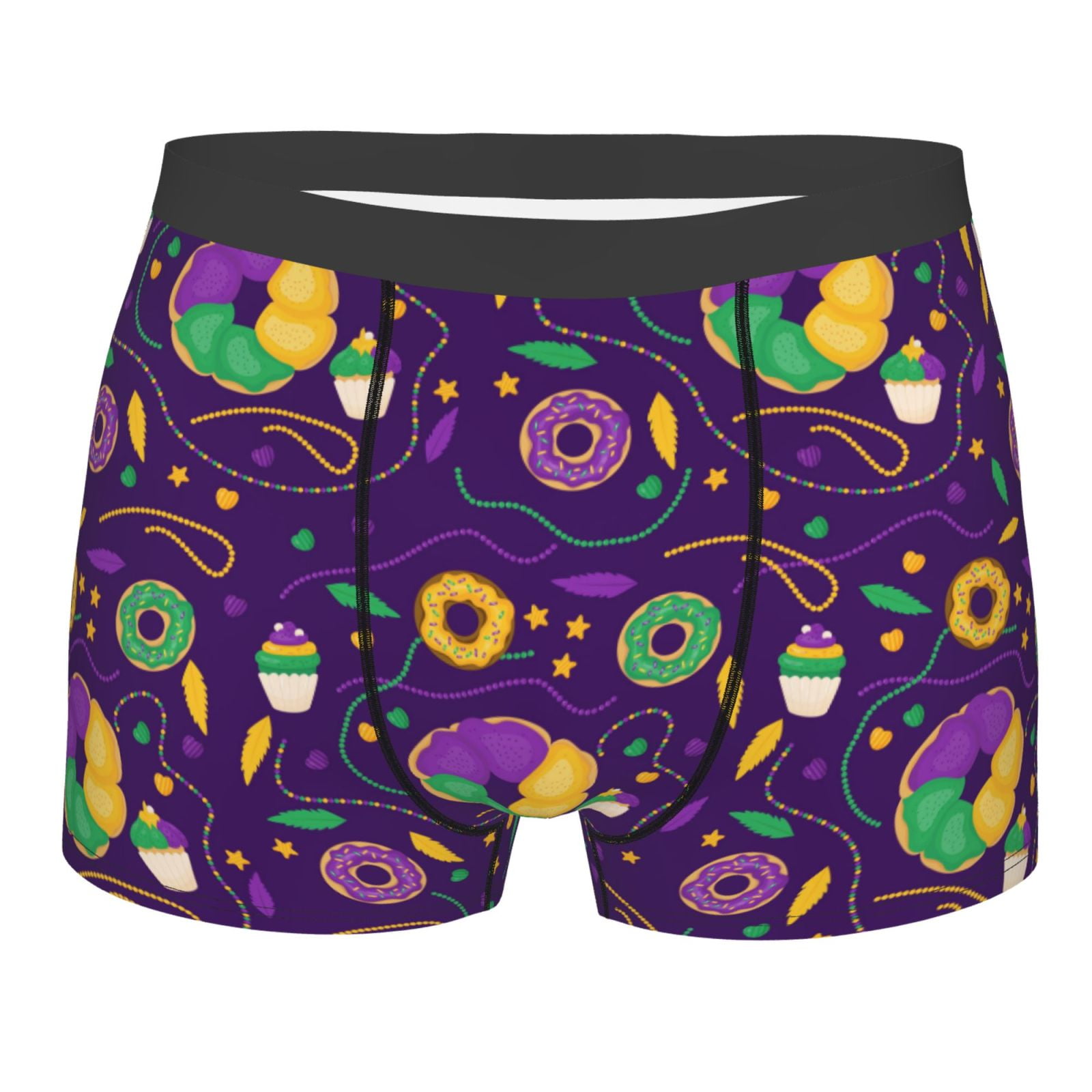 Junzan Mardi Gras And Donuts Mens Underwear Boxer Briefs For Men’s ...
