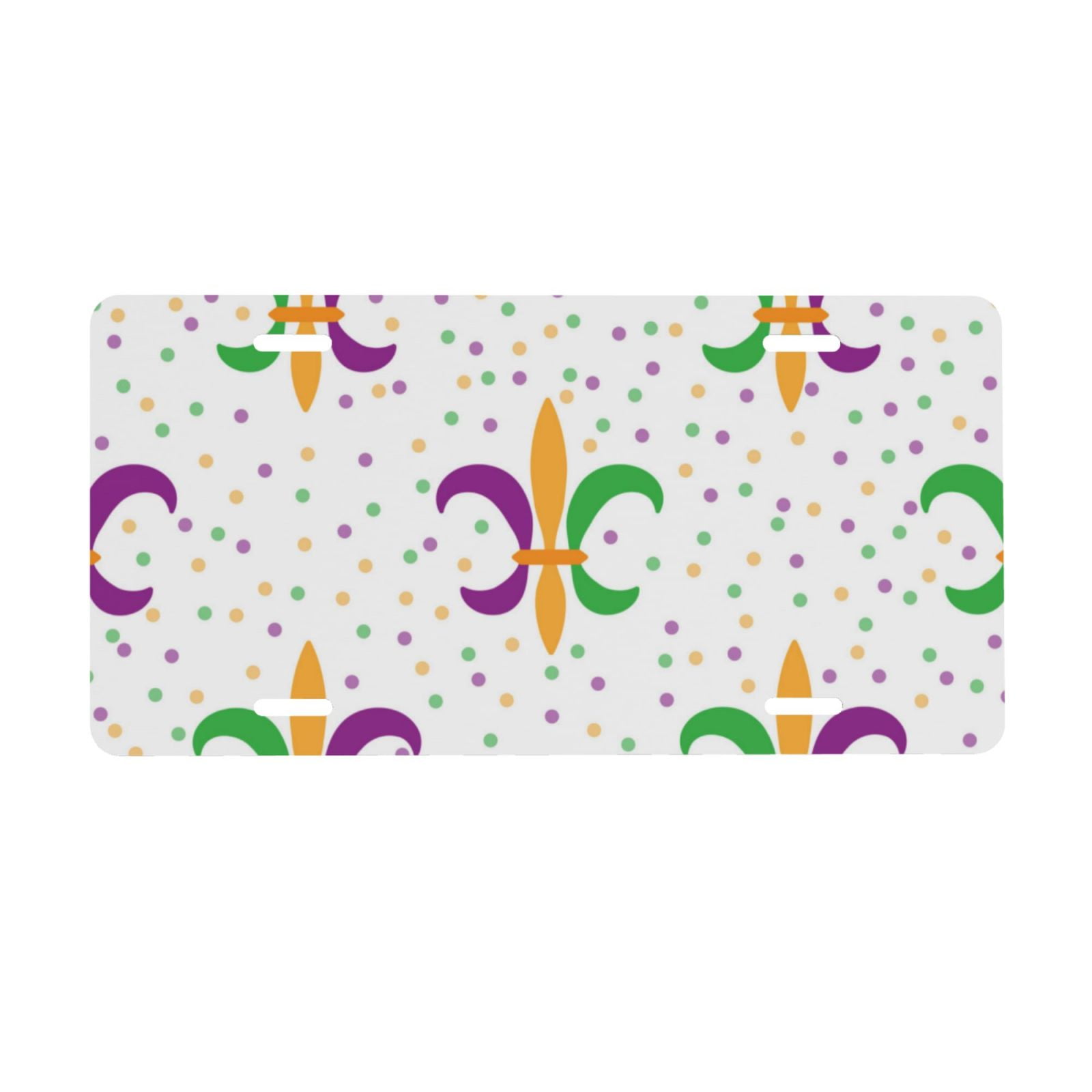 Junzan Mardi Gras Carnival1 Front License Plate Covers Decorative Car ...