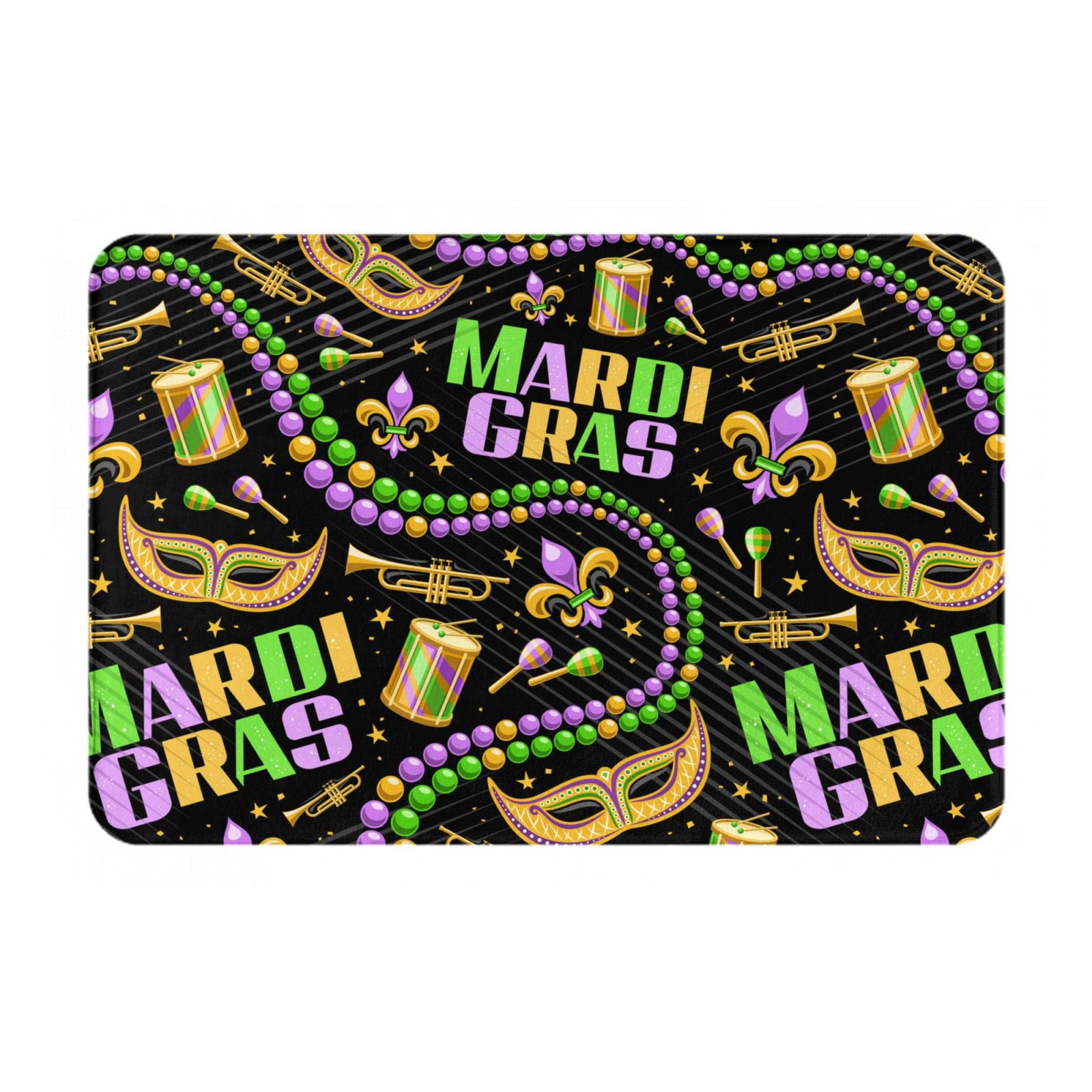 Junzan Mardi Gras3 Custom Funny Welcome Doormat Personalized Door Mats ...