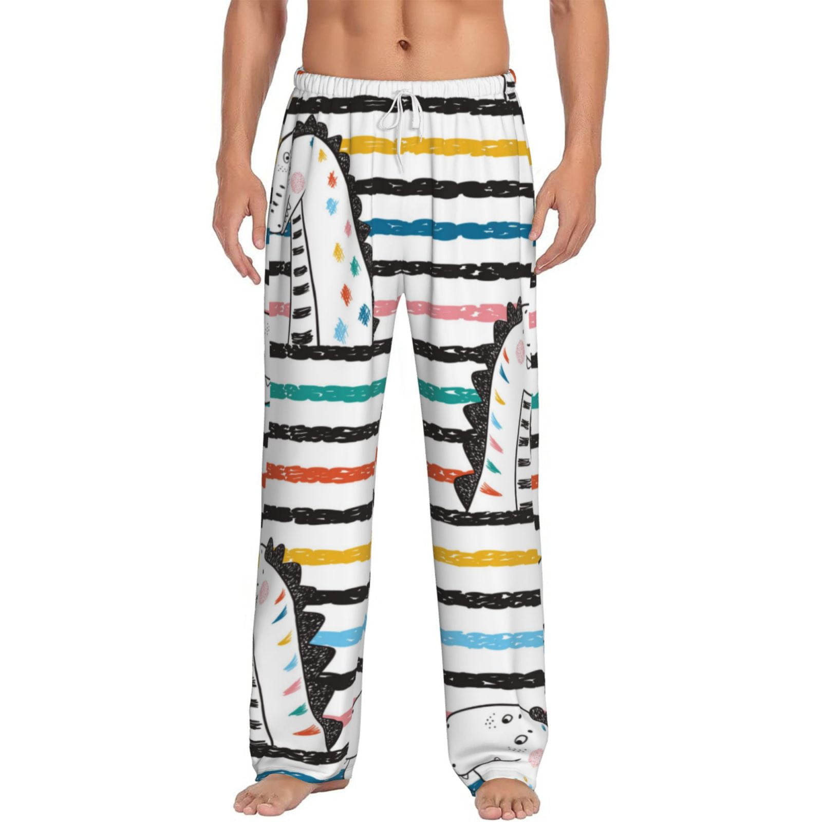 Junzan Men'S Pajama Pants Cartoon Dinosaurs Sleepwear Pants Pj Bottoms ...