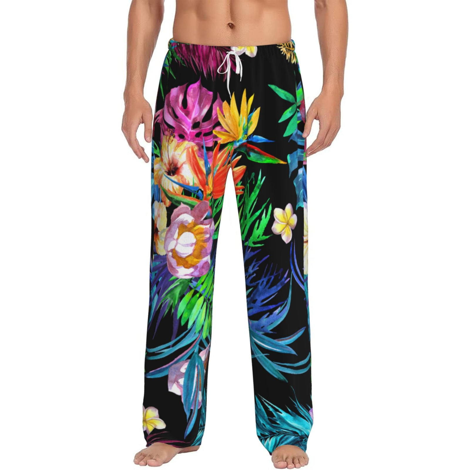Junzan Men'S Pajama Pants Colorful Flowers Sleepwear Pants Pj Bottoms ...