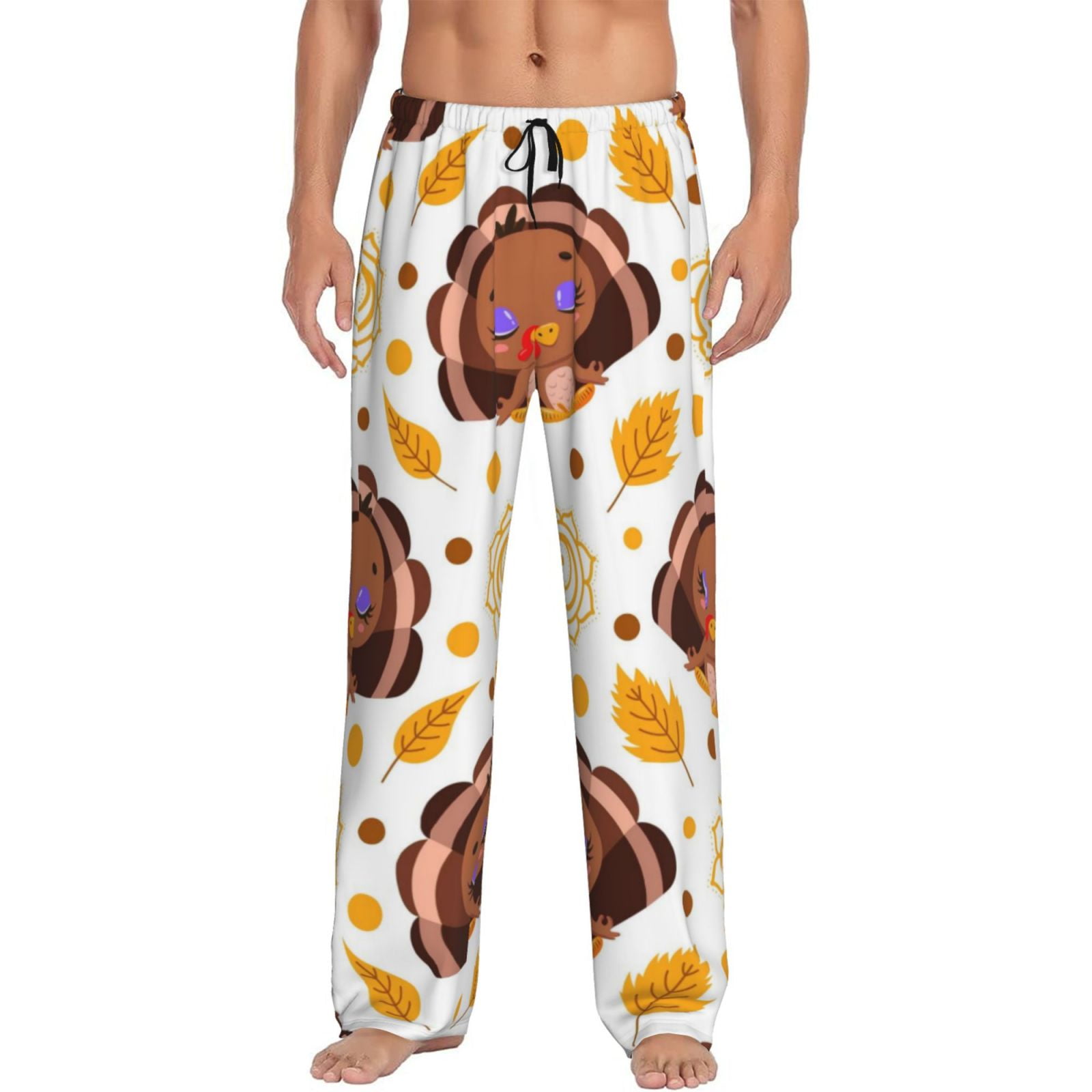 Junzan Men'S Pajama Pants Fall Turkey Sleepwear Pants Pj Bottoms ...