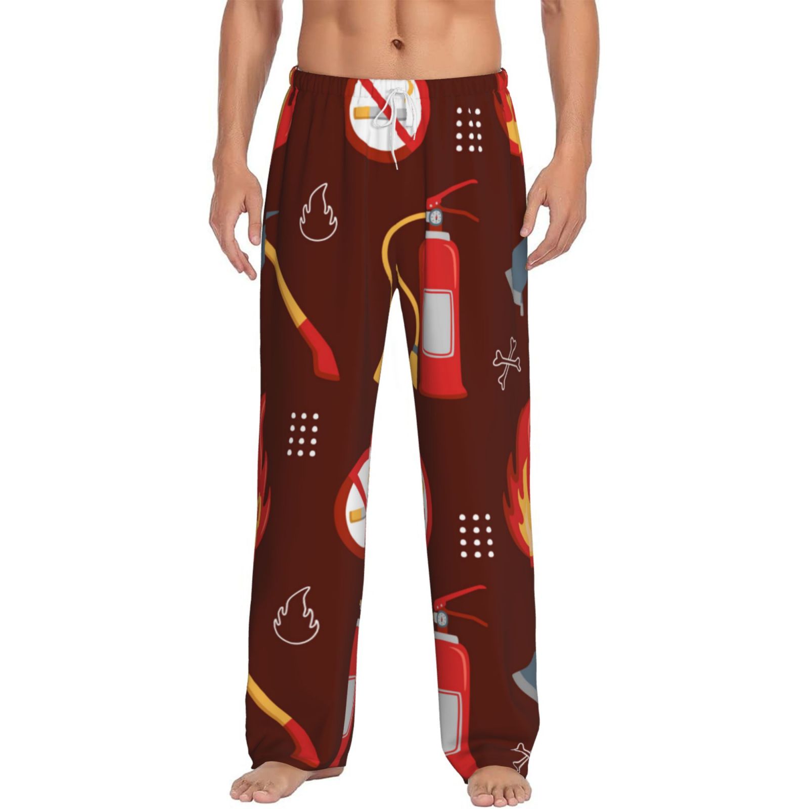 Junzan Men'S Pajama Pants Fire Extinguisher Sleepwear Pants Pj Bottoms ...