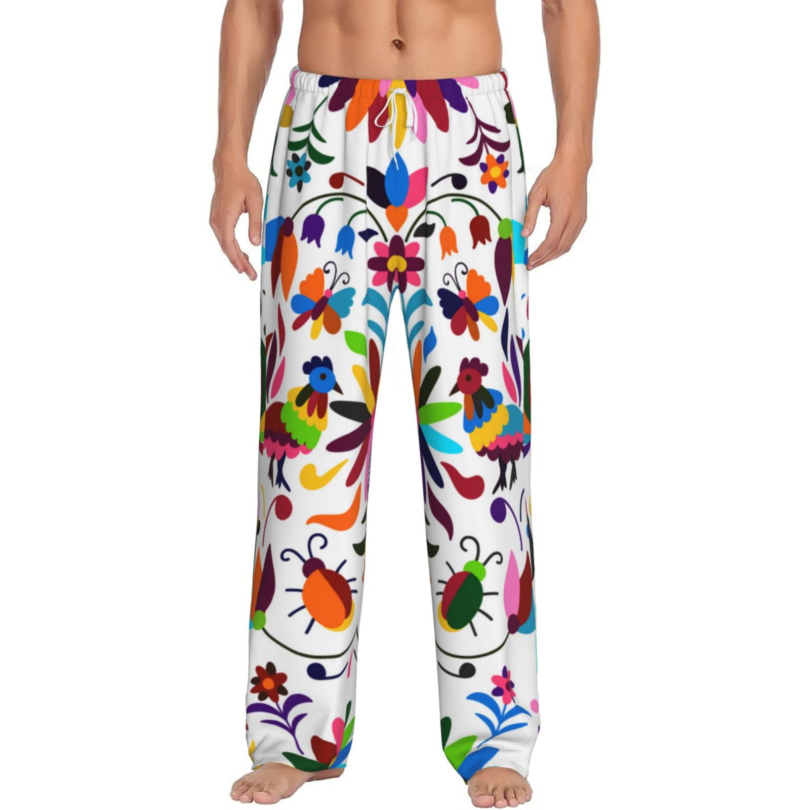 Junzan Men'S Pajama Pants Mexican Bright Style Sleepwear Pants Pj ...