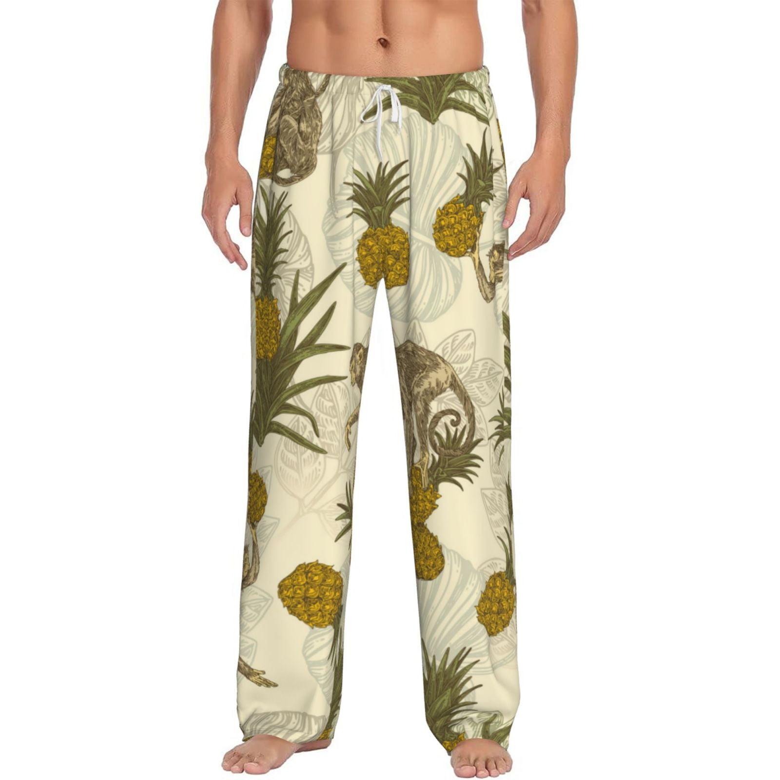 Junzan Men'S Pajama Pants Monkeys And Pinealpples Sleepwear Pants Pj ...