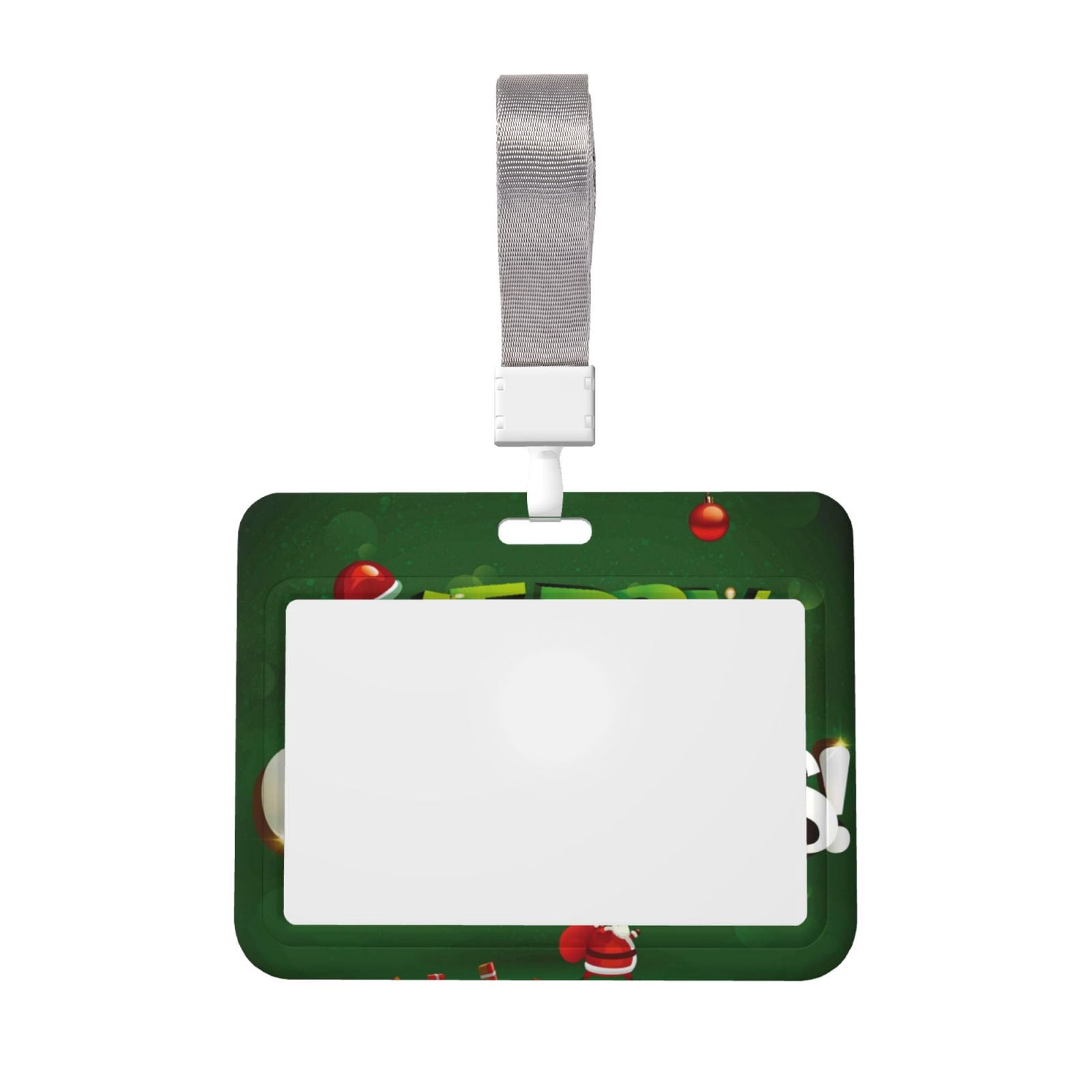 Junzan Merry Christmas Id Badge Holder With Windows Key Card Work Badge ...