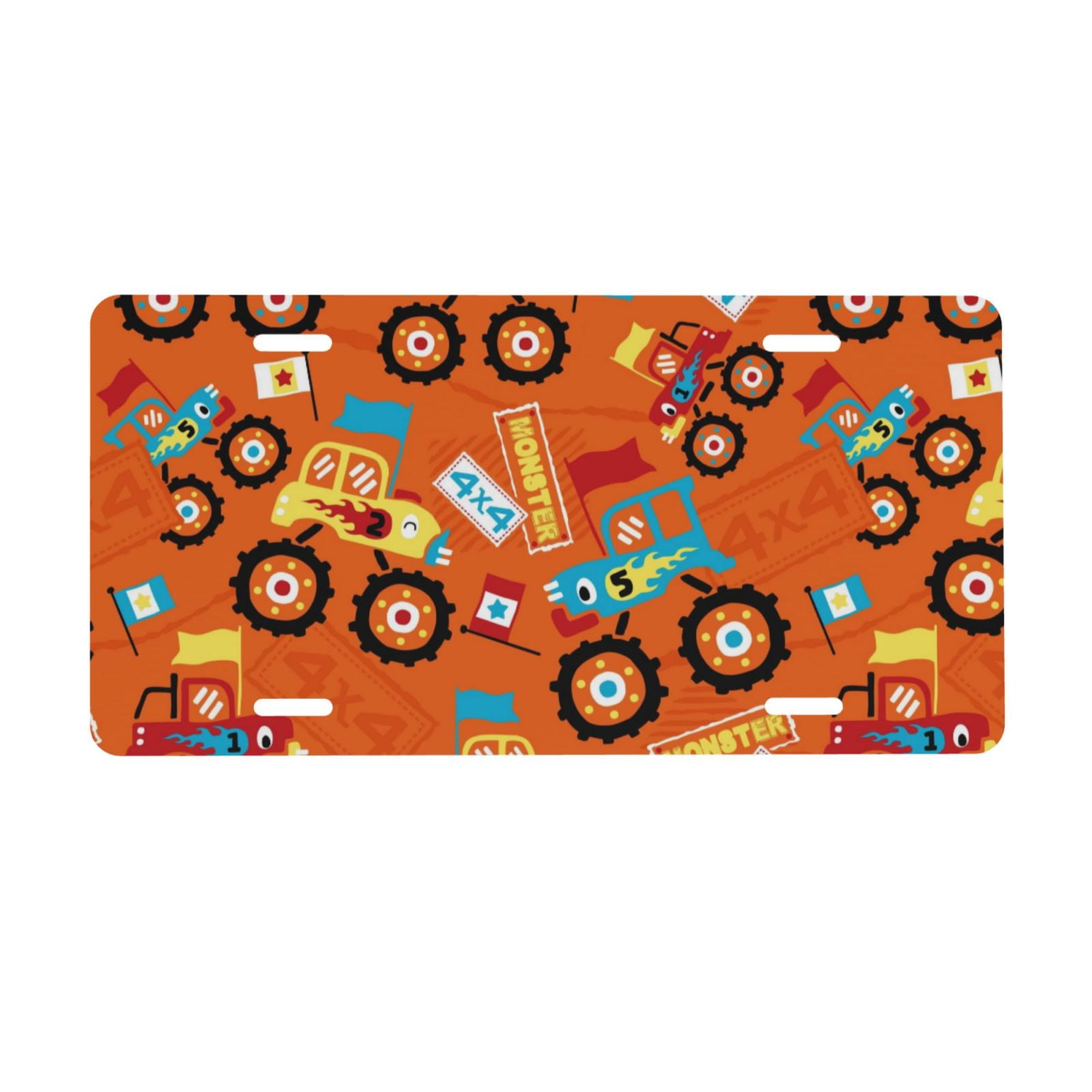 Junzan Monster Truck,Truck Cartoon Front License Plate Covers ...