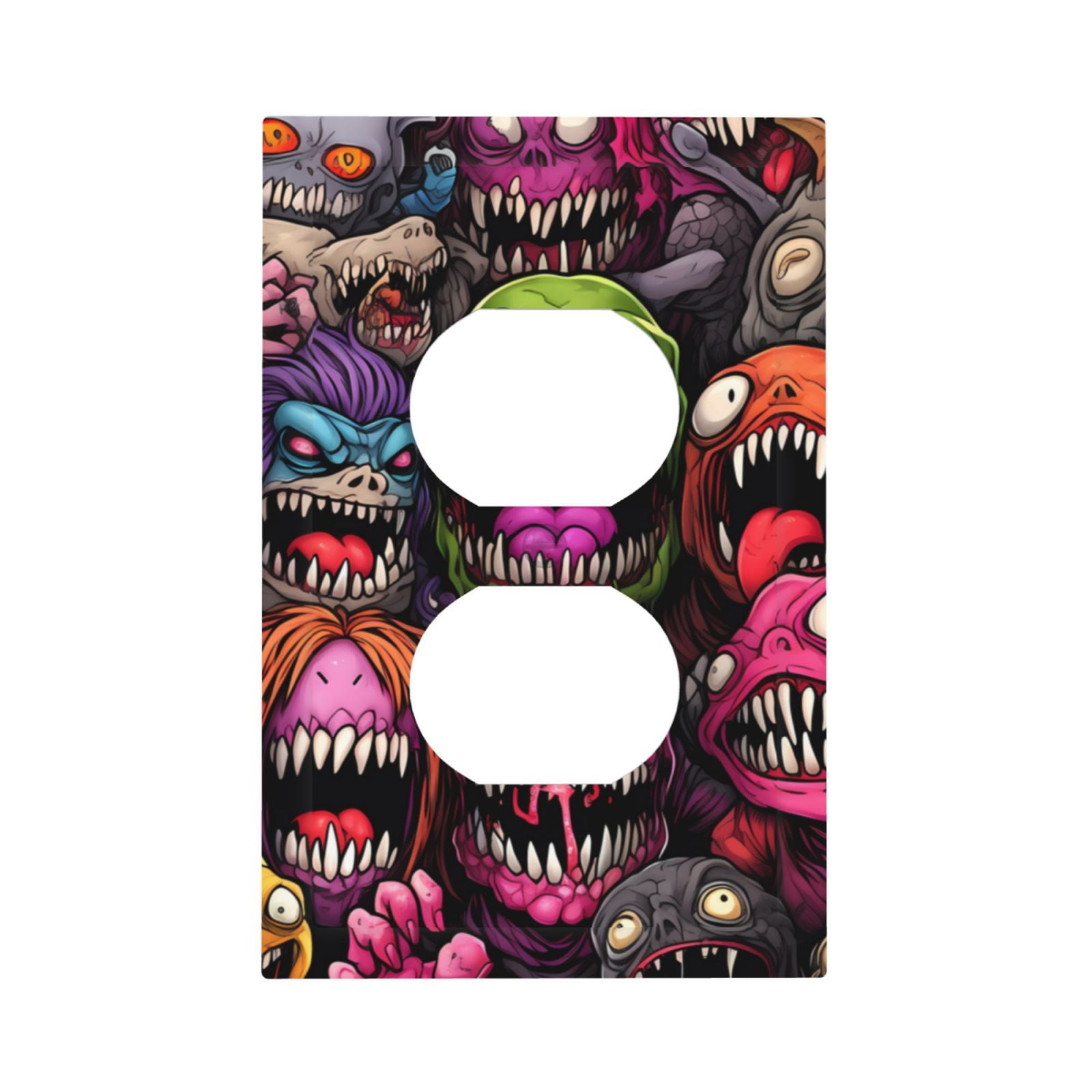 Junzan Monstrous Cartoon Characters for Electrical Outlet Covers, 5" x ...