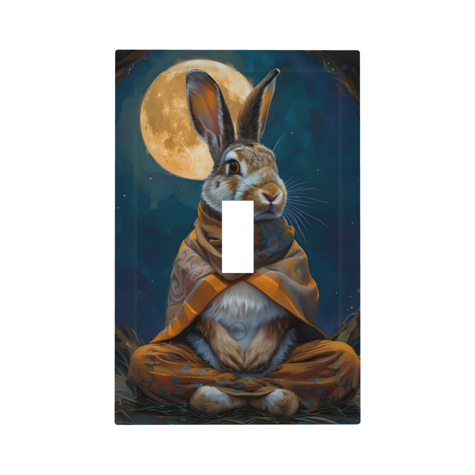 Junzan Moon Night Sky Cute Rabbit for Electrical Outlet Covers, 5" x 3 ...