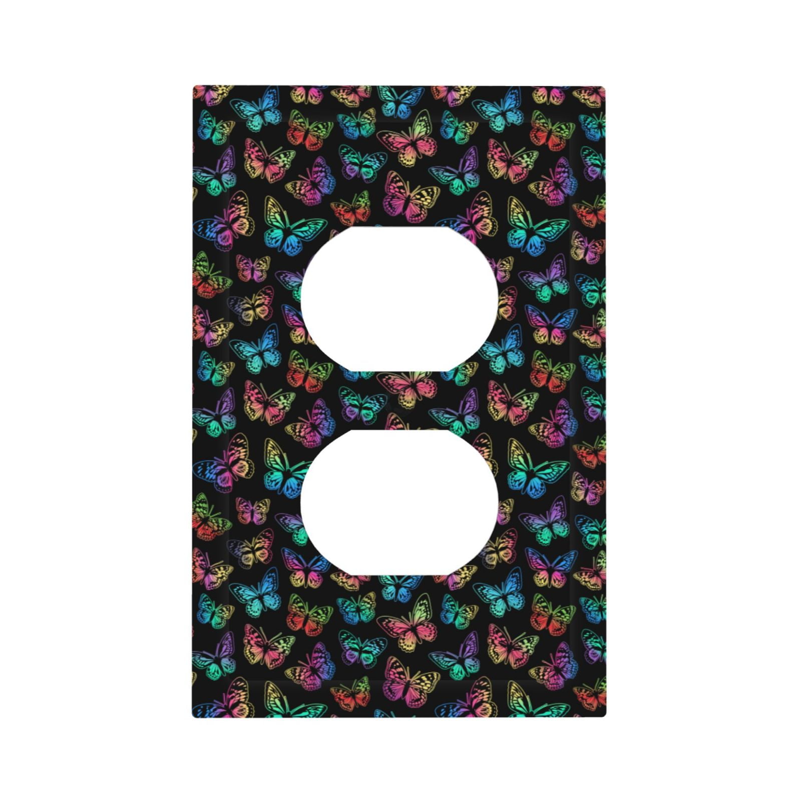 Junzan Multicolored Butterflies for Electrical Outlet Covers, 5" x 3 ...