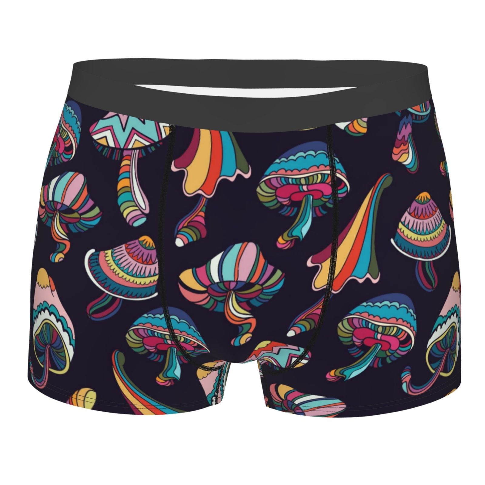 Junzan Mushroom Doodle Mens Underwear Boxer Briefs For Men’s - Large ...