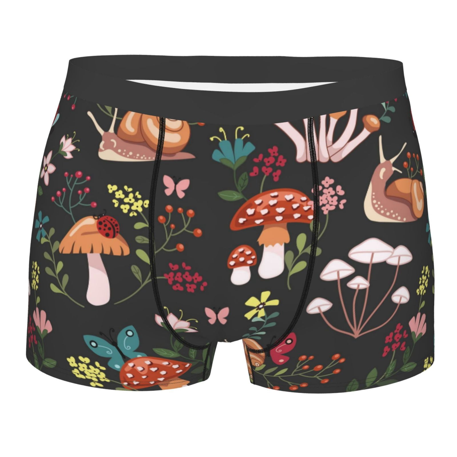 Junzan Mushroom With Snails Mens Underwear Boxer Briefs For Men’s ...