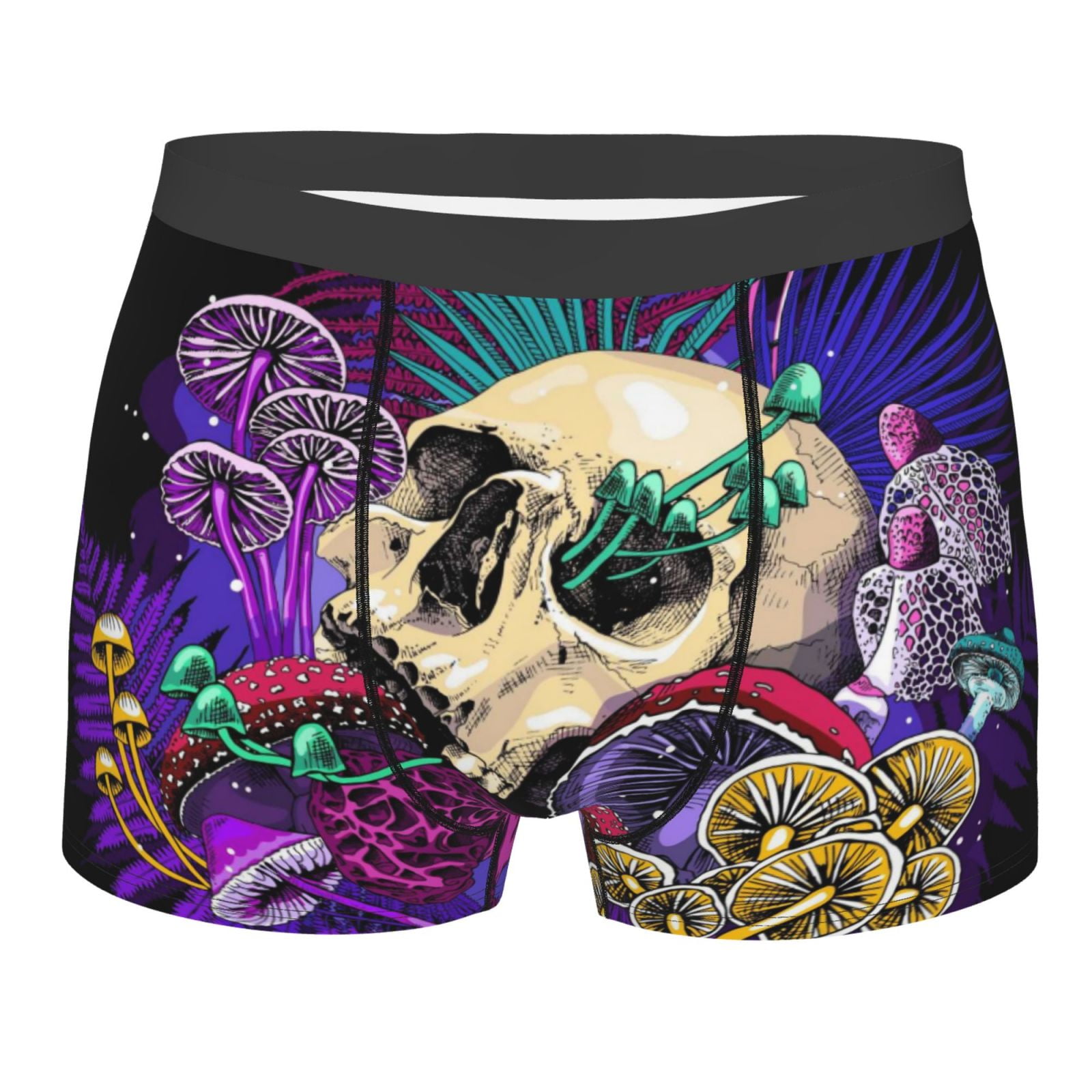 Junzan Mushrooms And Skull Mens Underwear Boxer Briefs For Men’s ...