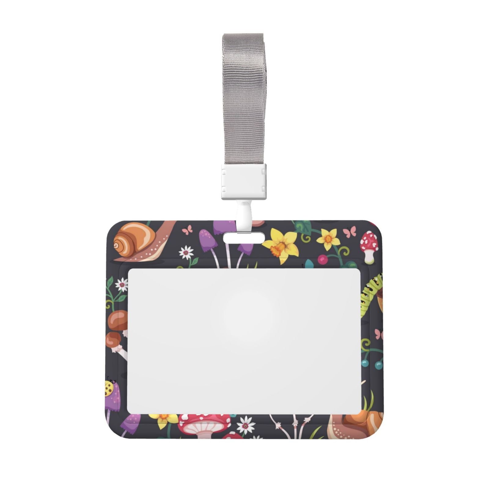 Junzan Mushrooms Snails Butterflies Id Badge Holder With Windows Key ...