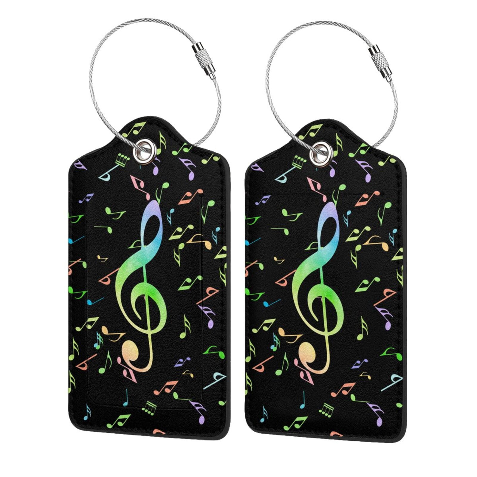 Junzan Music Notes for Luggage Tags,Leather Luggage Tags for Suitcases ...