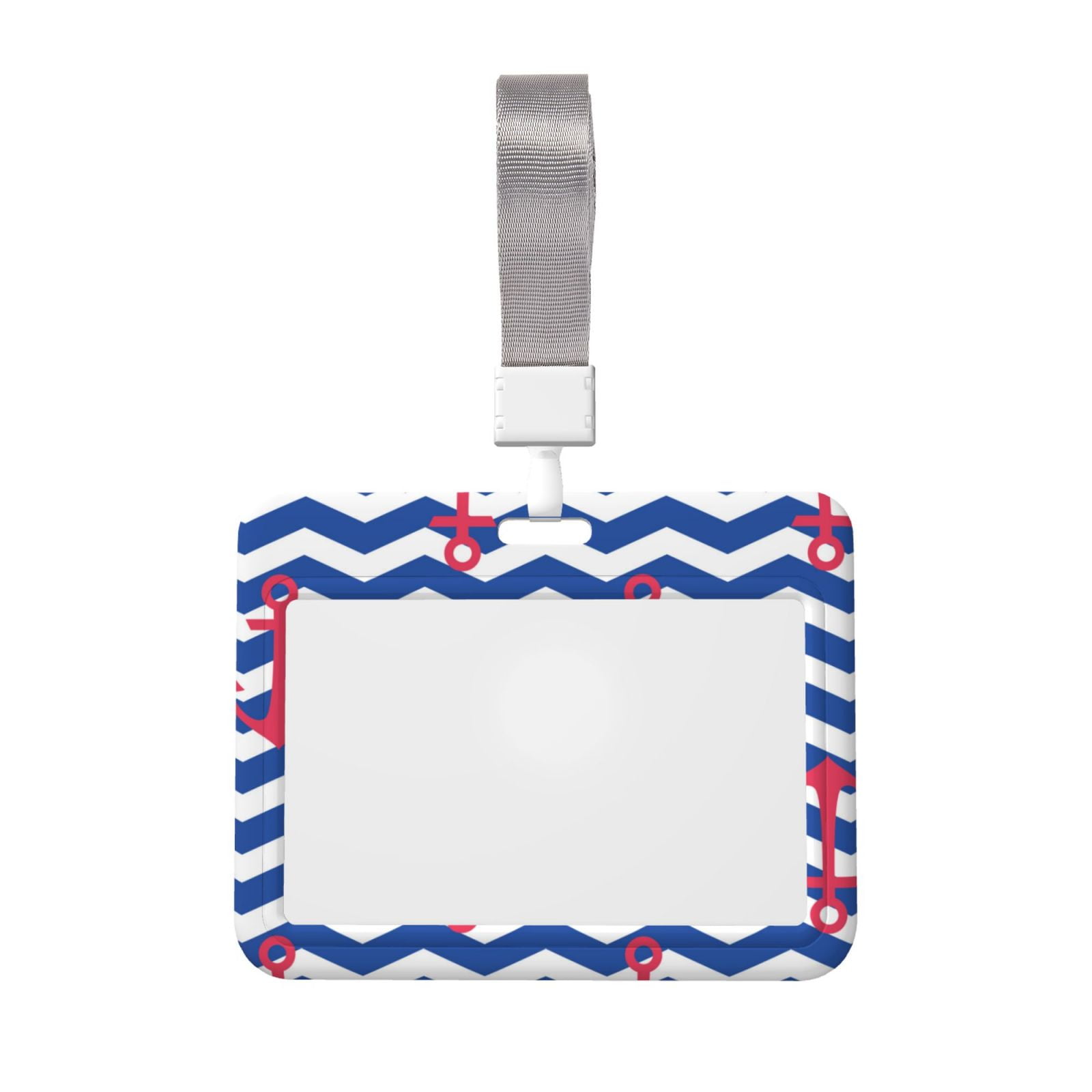 Junzan Nautical Anchors Id Badge Holder With Windows Key Card Work ...