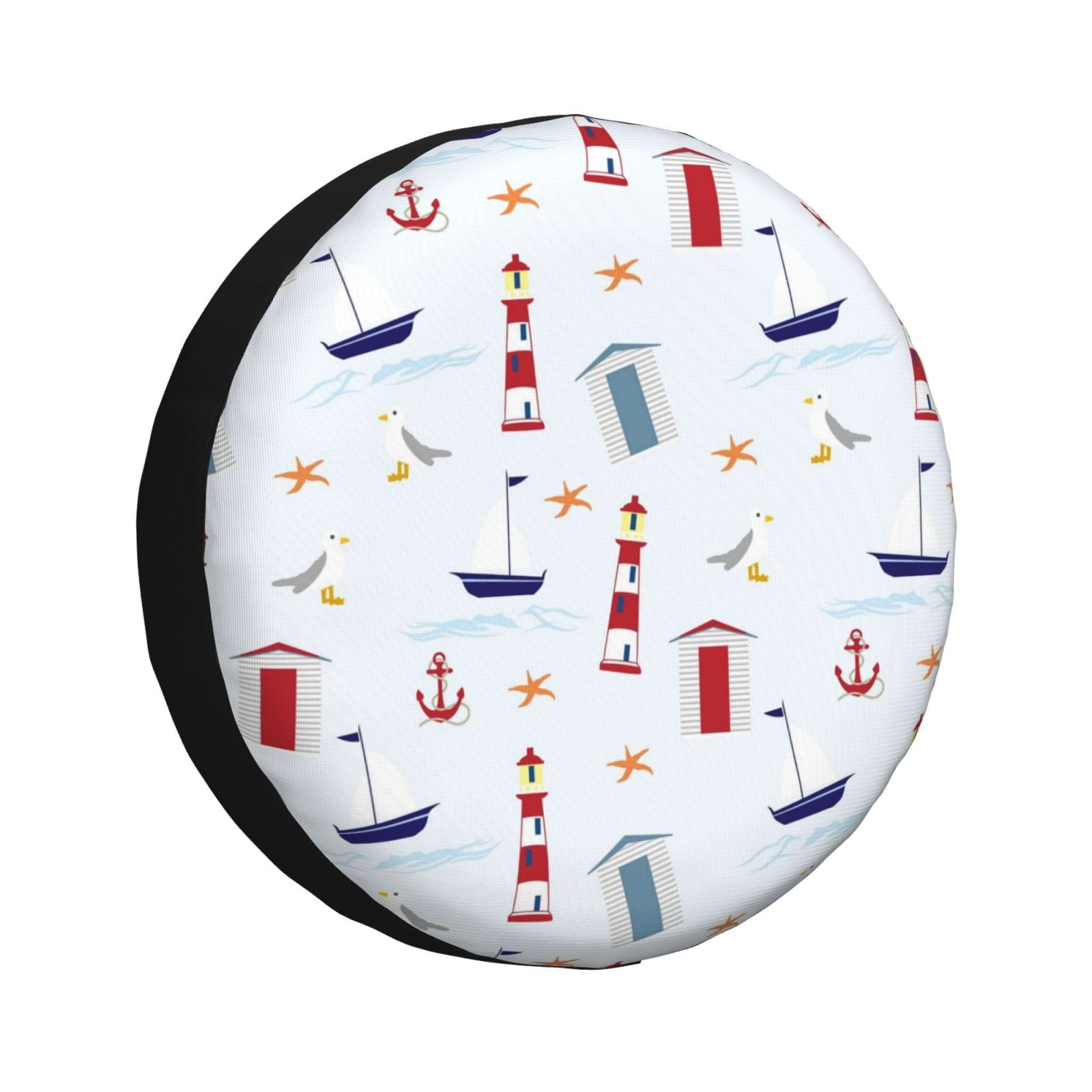 Junzan Nautical Lighthouse Sailboat Tire Cover Wheel Protector for ...