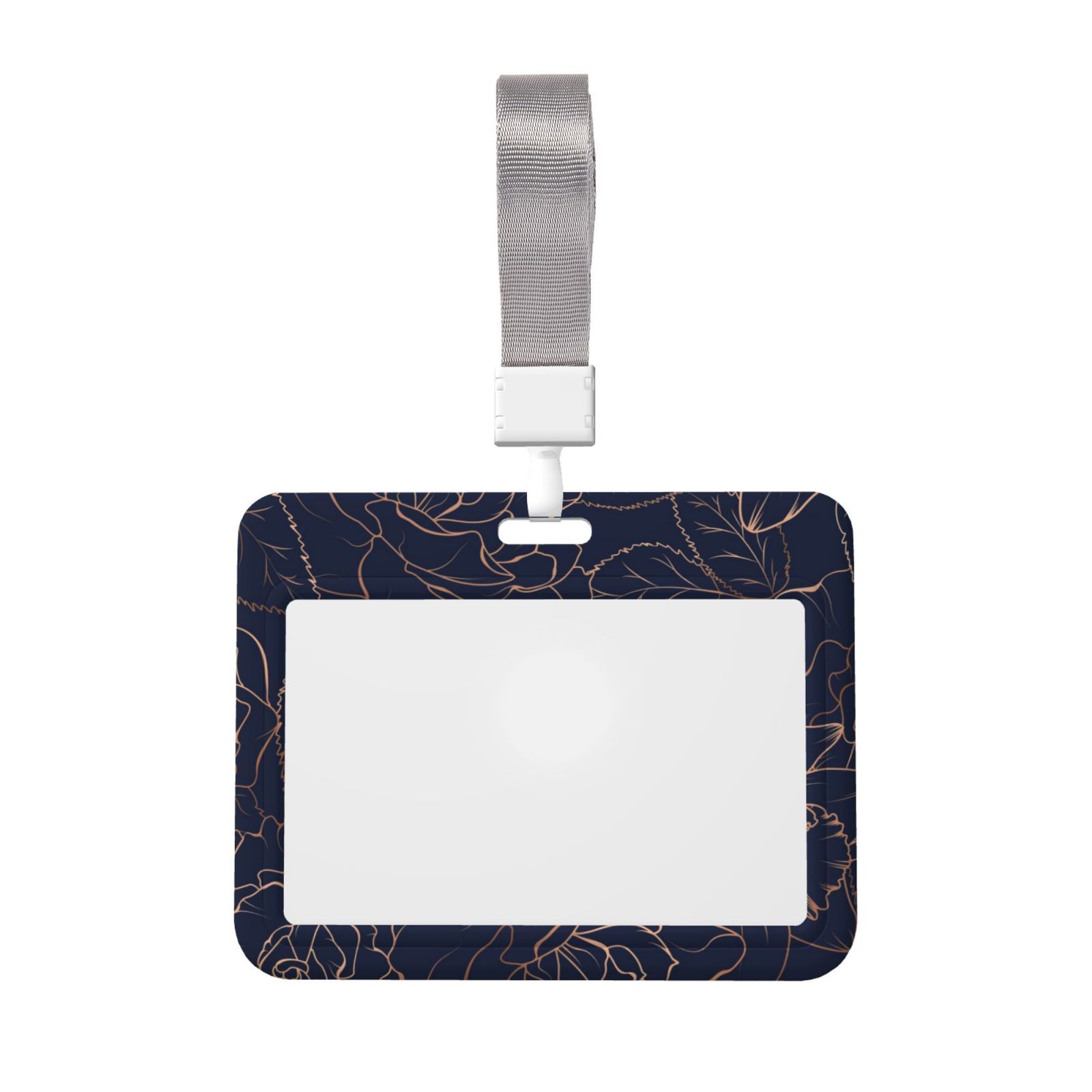 Junzan Navy Dark Blue Id Badge Holder With Windows Key Card Work Badge ...