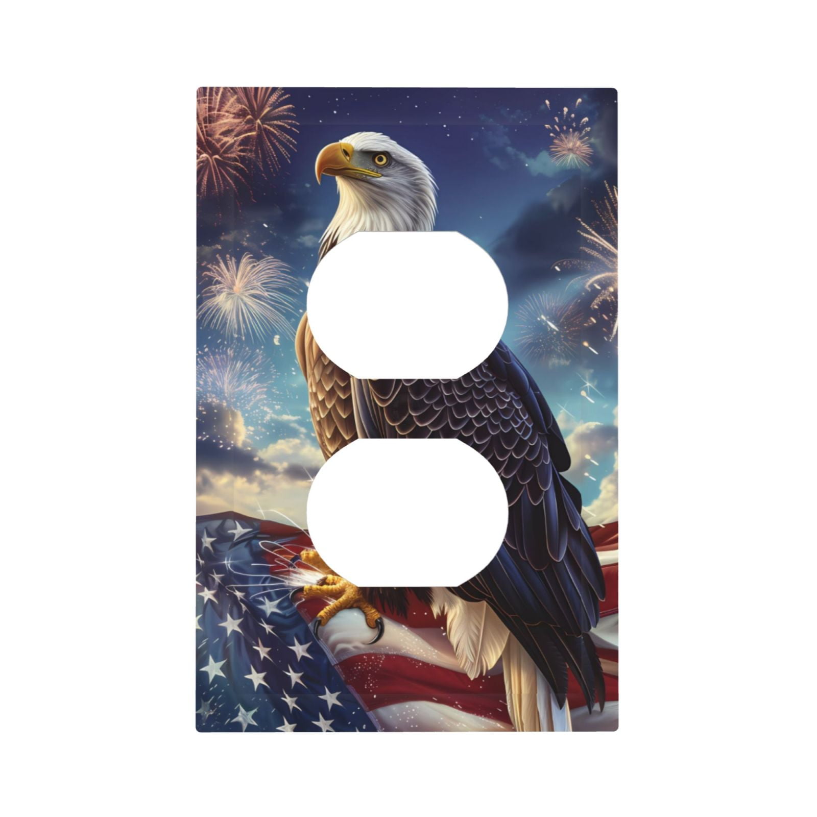 Junzan Night Sky Bald Eagle for Electrical Outlet Covers, 5" x 3 ...