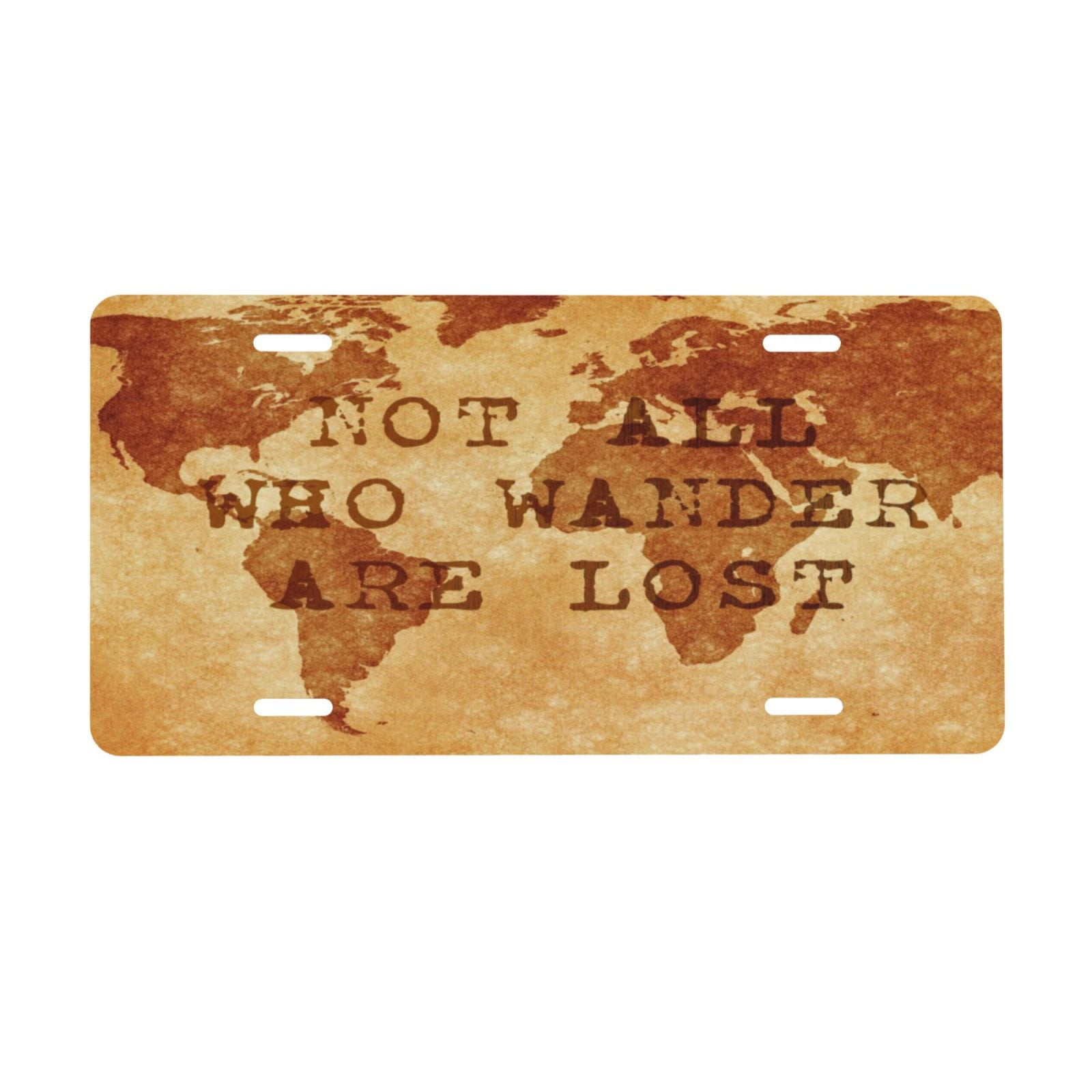 Junzan Not All Those Who Wander Are Lost2 Front License Plate Covers ...