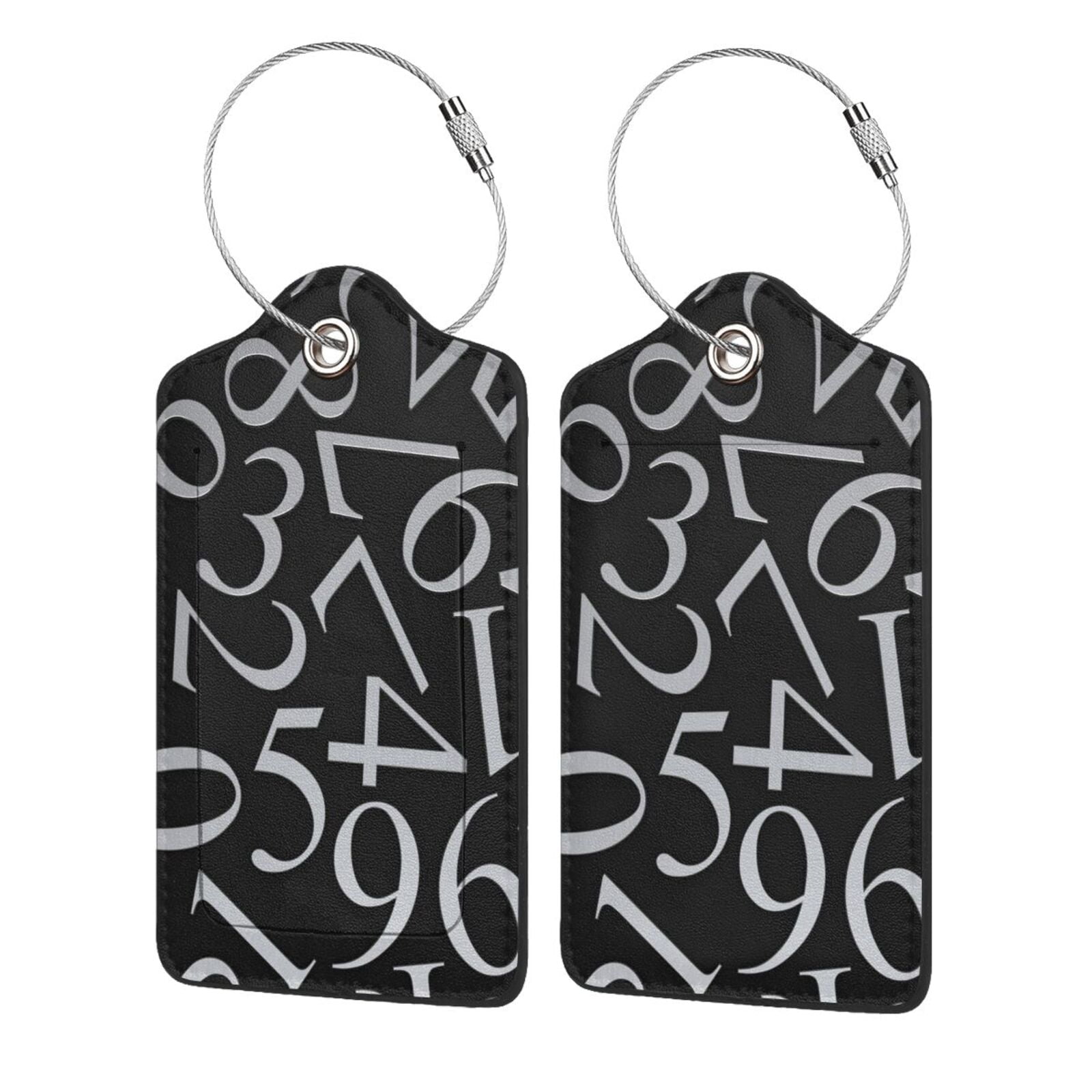 Junzan Numbers for Luggage Tags,Leather Luggage Tags for Suitcases ...