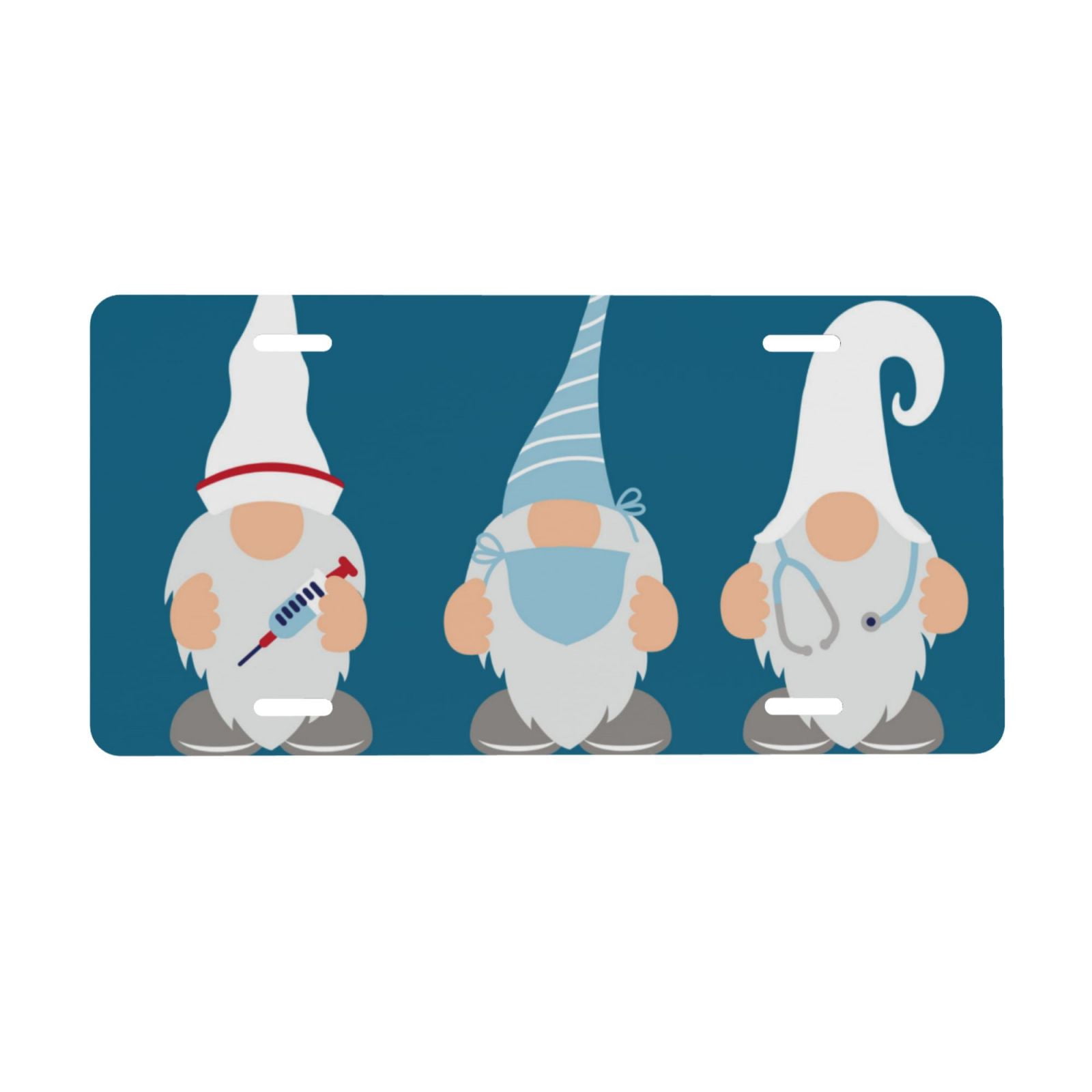 Junzan Nurse Doctor Gnomes Front License Plate Covers Decorative Car ...