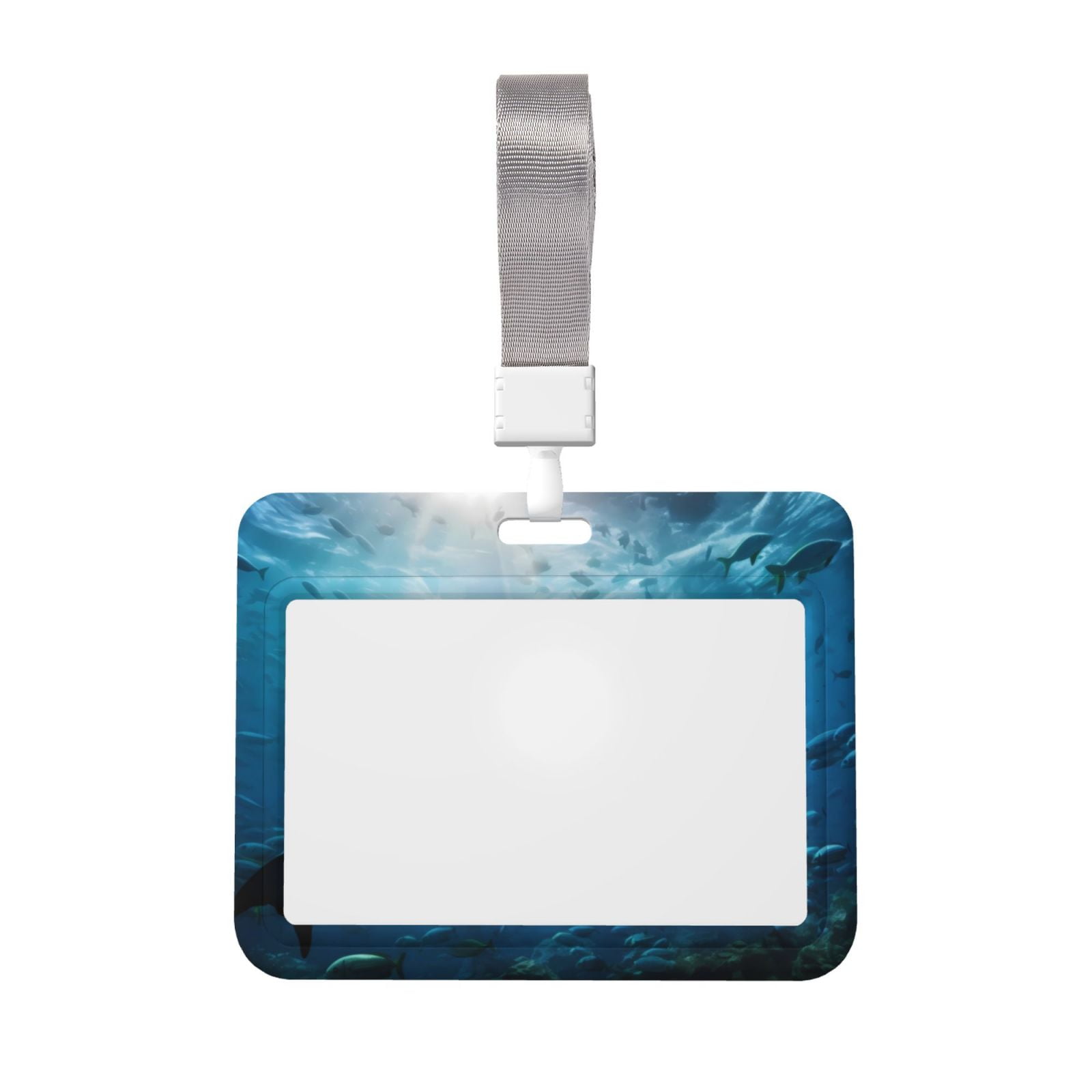 Junzan Ocean Dolphin Fish School ID Badge Holder with Windows Key Card ...